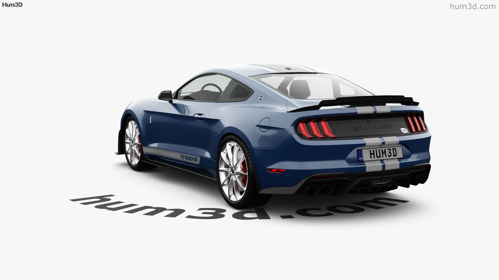 360 view of Ford Mustang Shelby GT500 KR coupe 2023 3D model - 3DModels ...