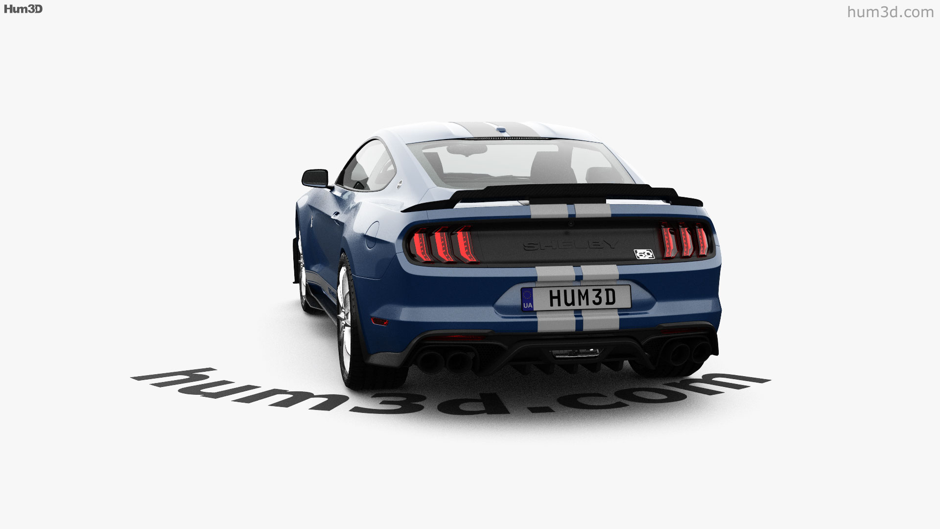 360 view of Ford Mustang Shelby GT500 KR coupe 2023 3D model - 3DModels ...