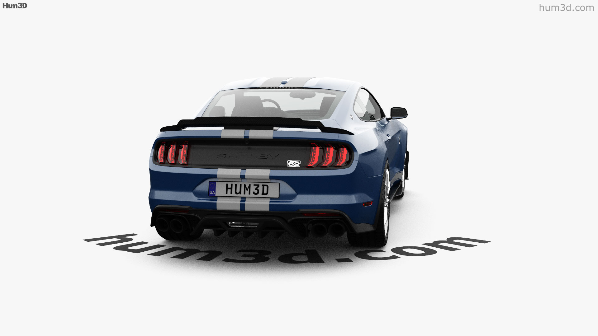 360 view of Ford Mustang Shelby GT500 KR coupe 2023 3D model - 3DModels ...