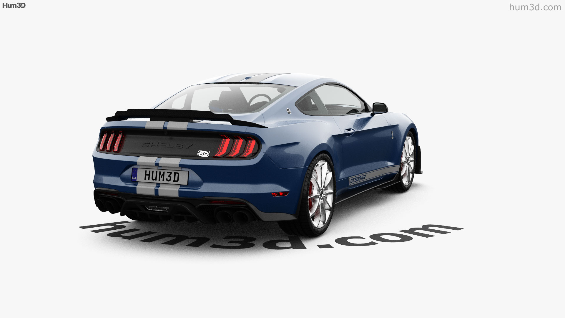 360 view of Ford Mustang Shelby GT500 KR coupe 2023 3D model - 3DModels ...