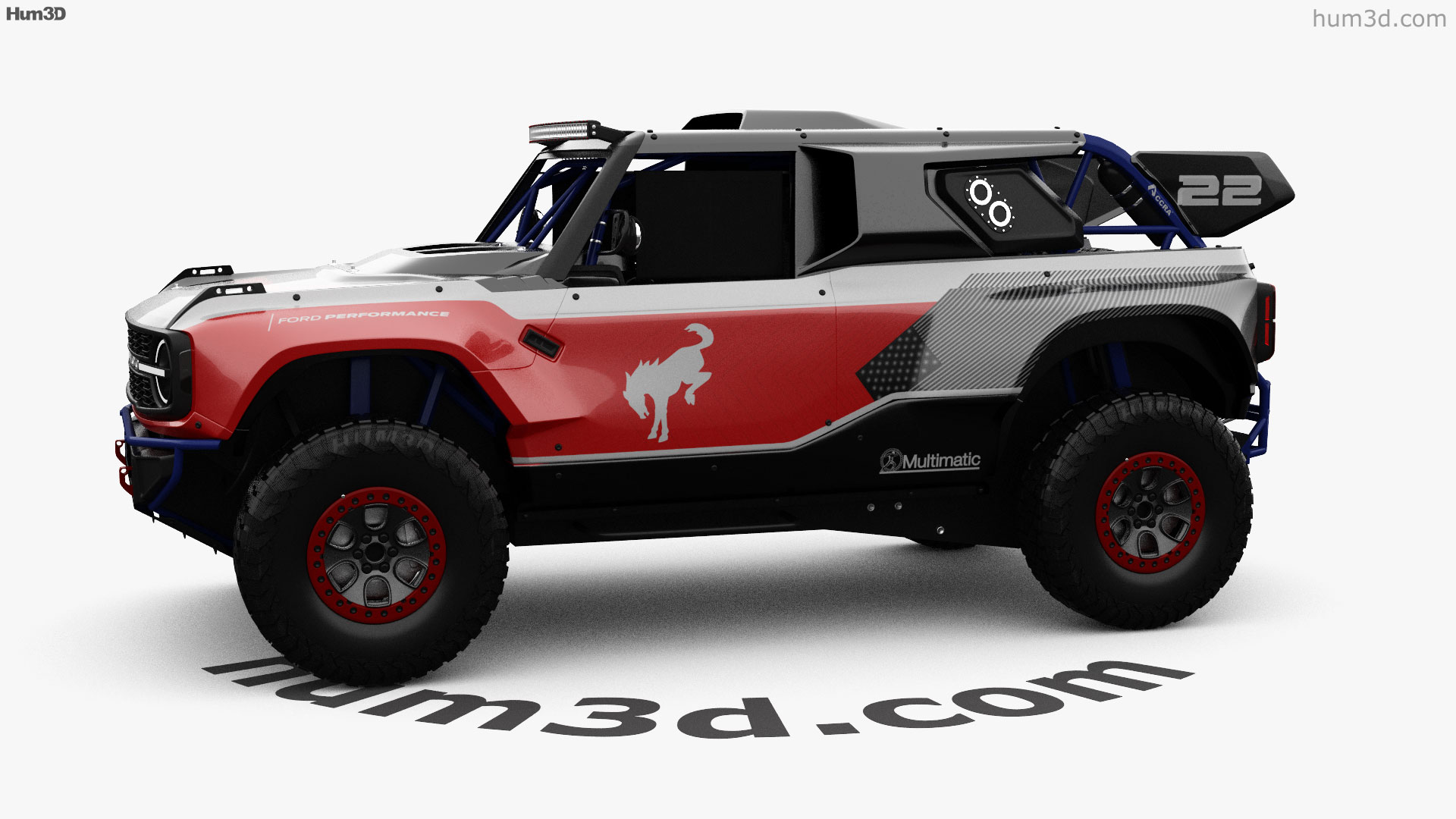360 view of Ford Bronco Desert Racer 2024 3D model - 3DModels store