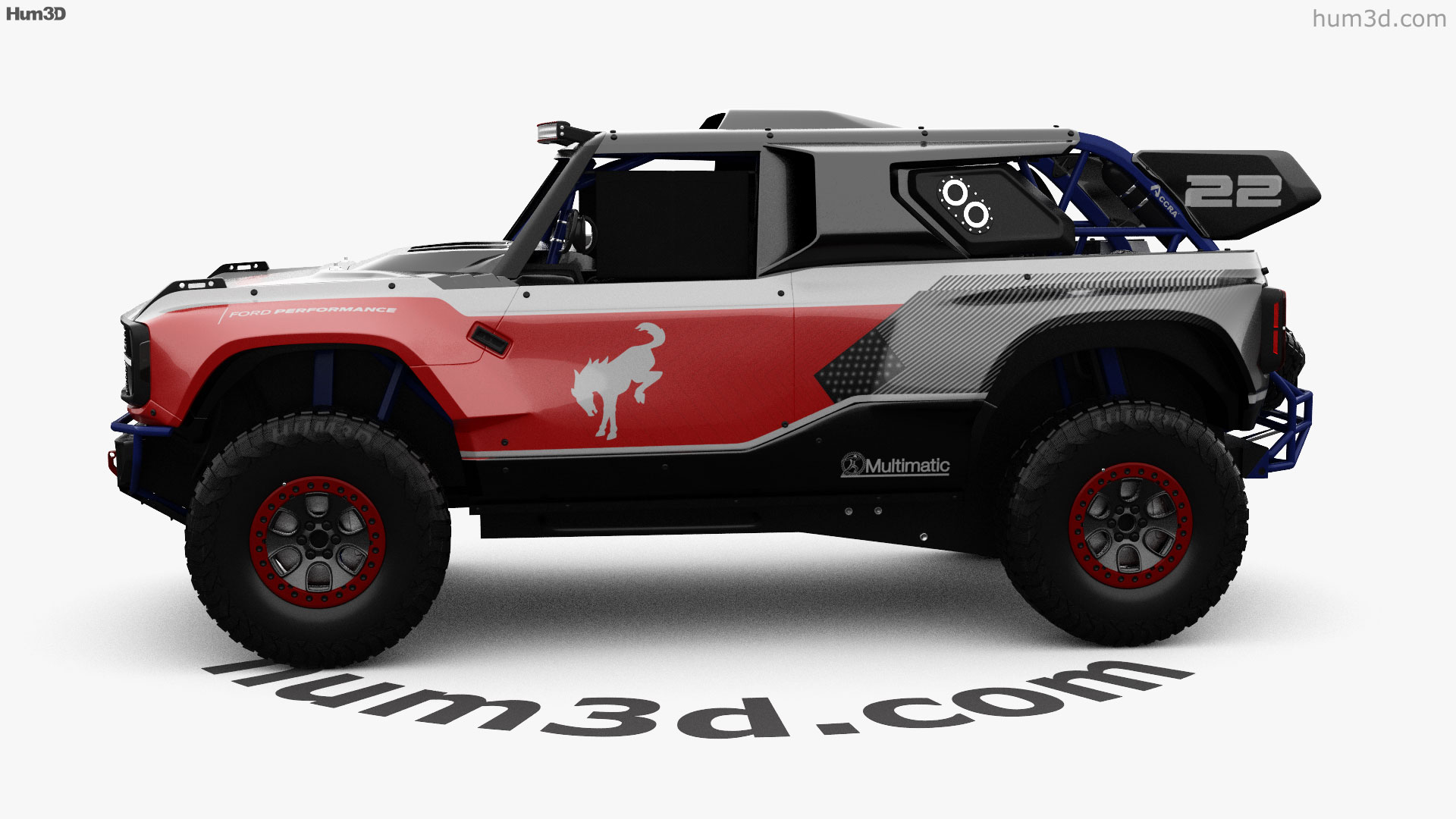 360 view of Ford Bronco Desert Racer 2024 3D model - 3DModels store