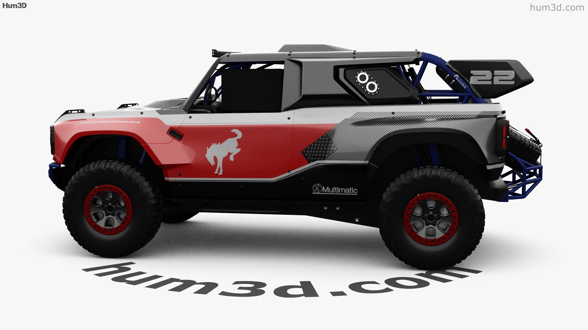 360 view of Ford Bronco Desert Racer 2024 3D model - 3DModels store