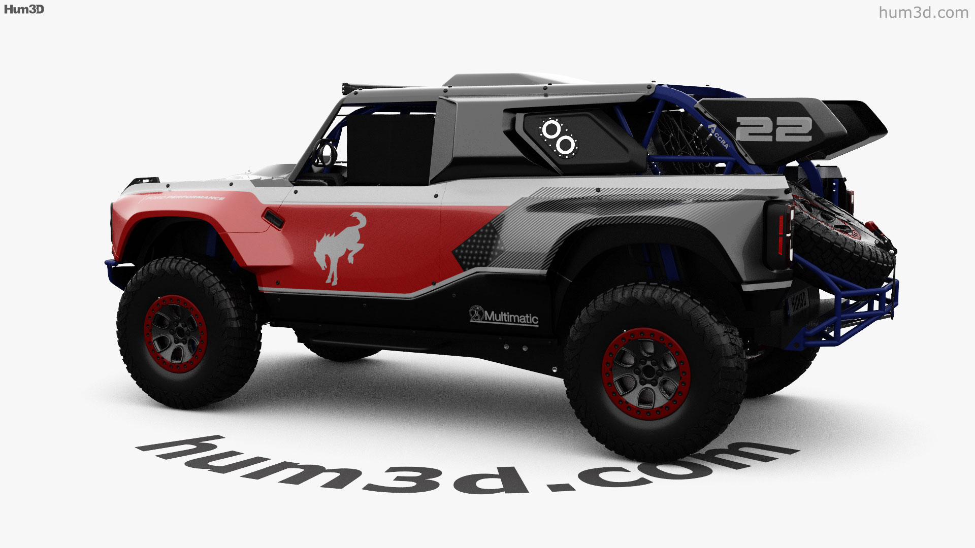 360 view of Ford Bronco Desert Racer 2024 3D model - 3DModels store