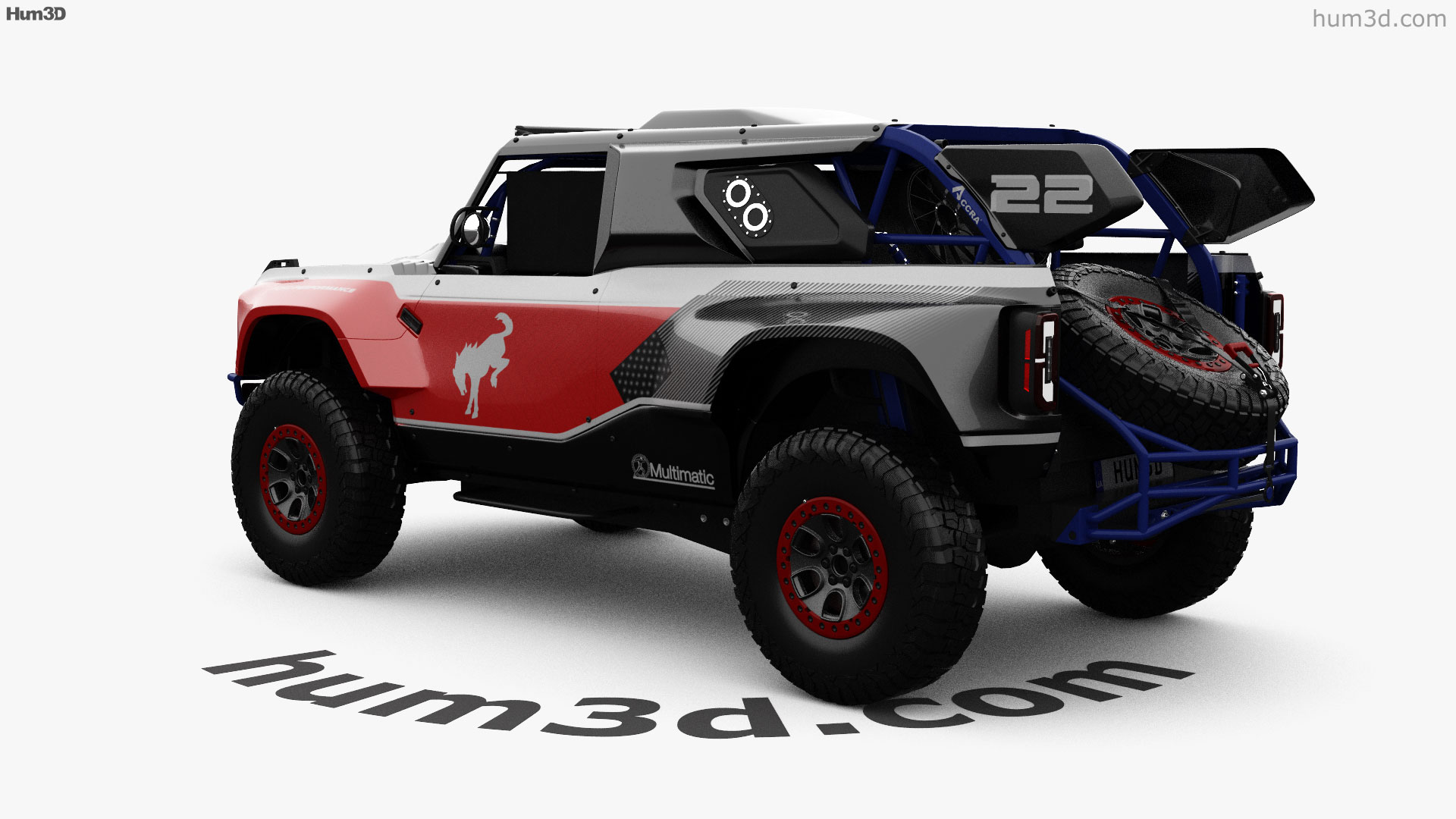 360 view of Ford Bronco Desert Racer 2024 3D model - 3DModels store