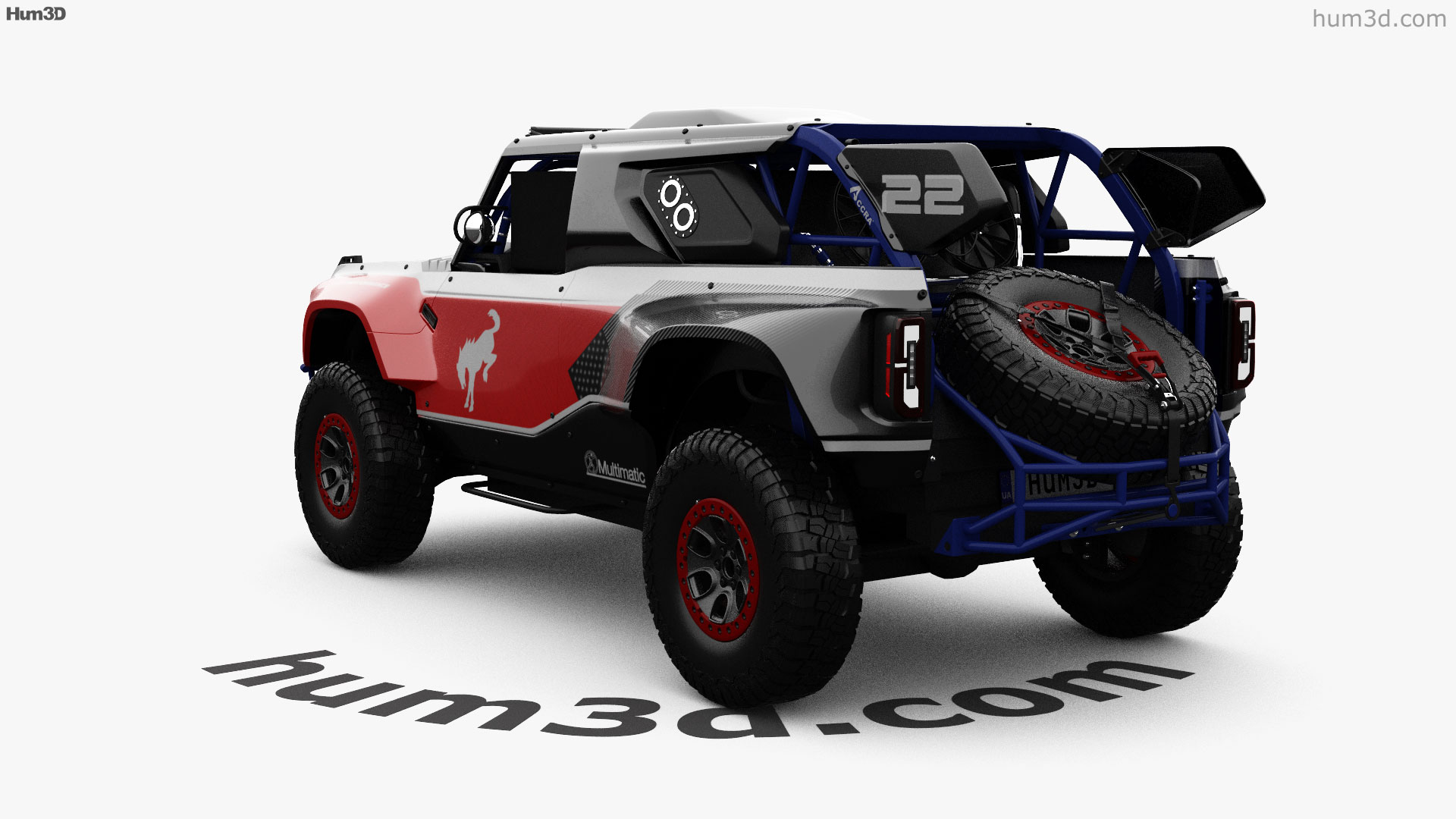 360 view of Ford Bronco Desert Racer 2024 3D model - 3DModels store