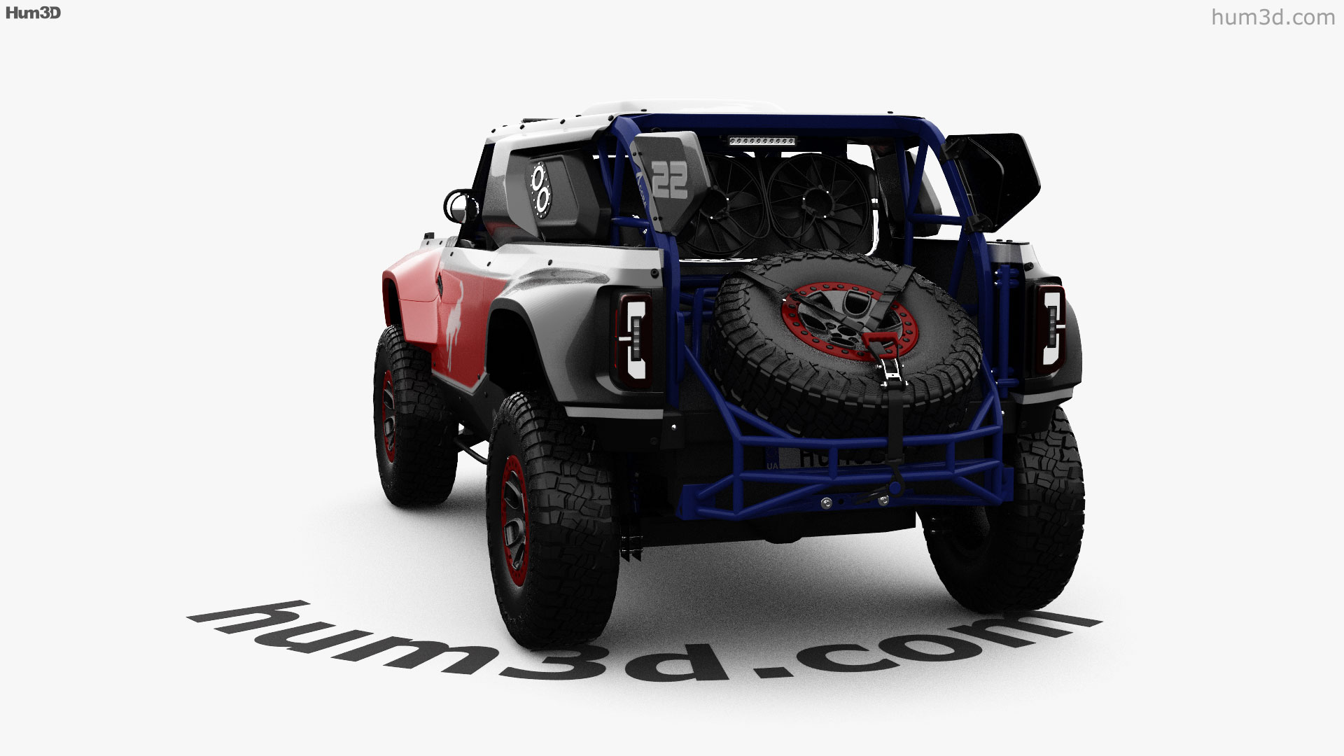 360 view of Ford Bronco Desert Racer 2024 3D model - 3DModels store