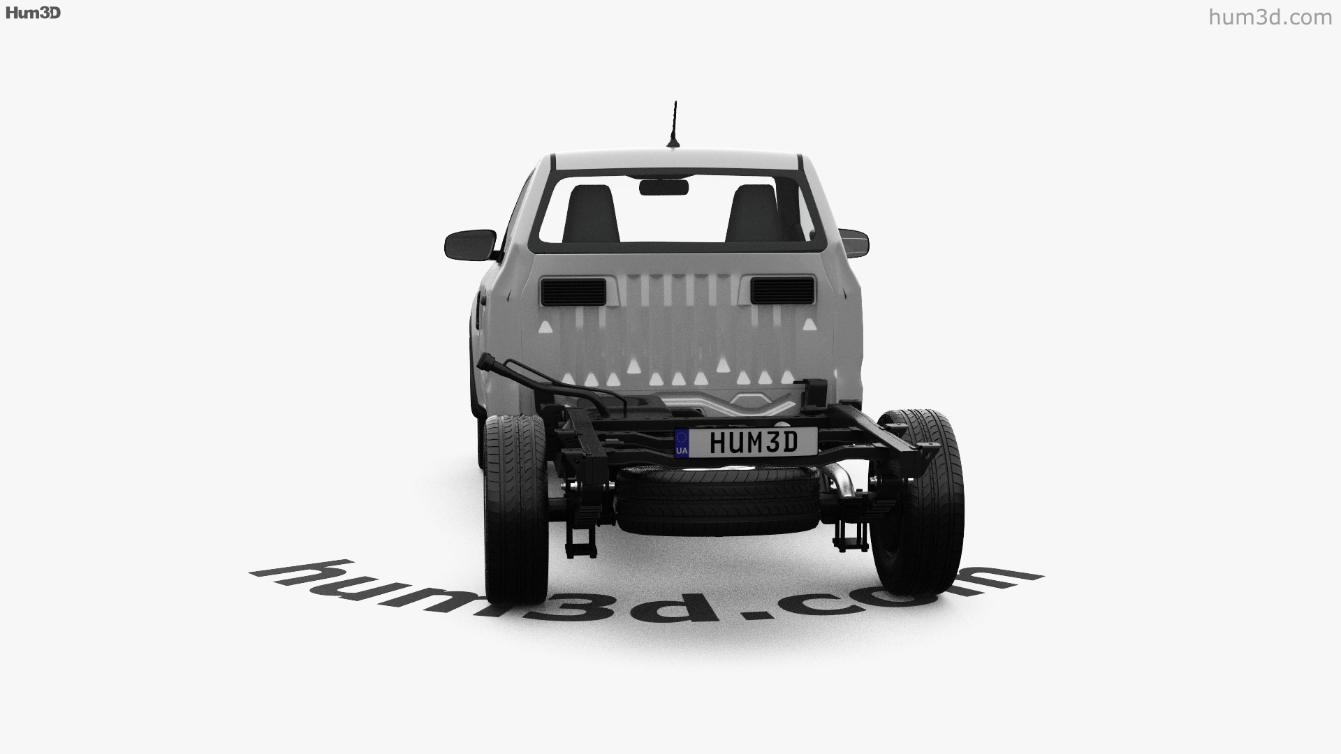 360 view of Ford Ranger Single Cab Chassis XL 2025 3D model - 3DModels ...