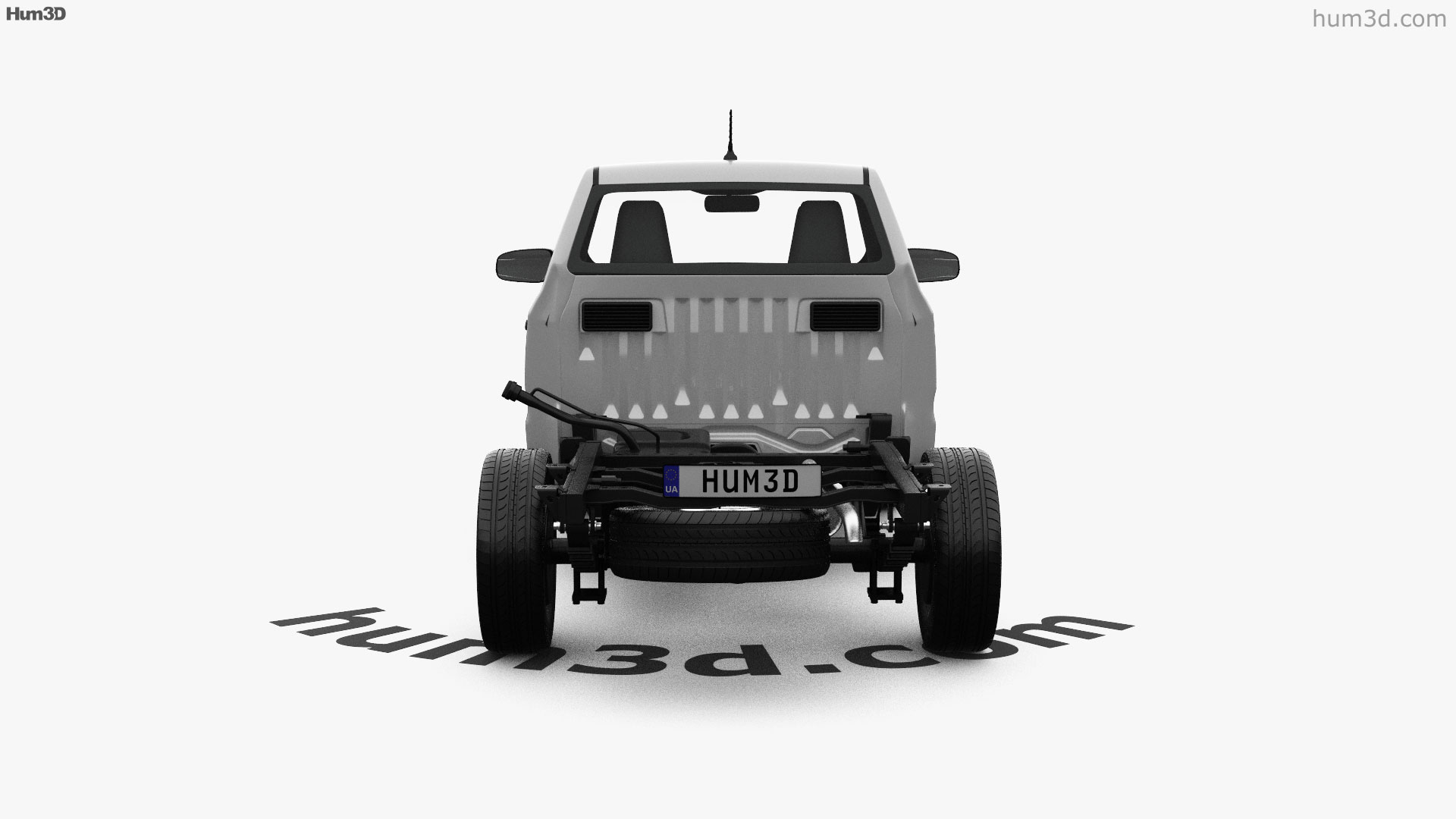360 view of Ford Ranger Single Cab Chassis XL 2025 3D model - 3DModels ...