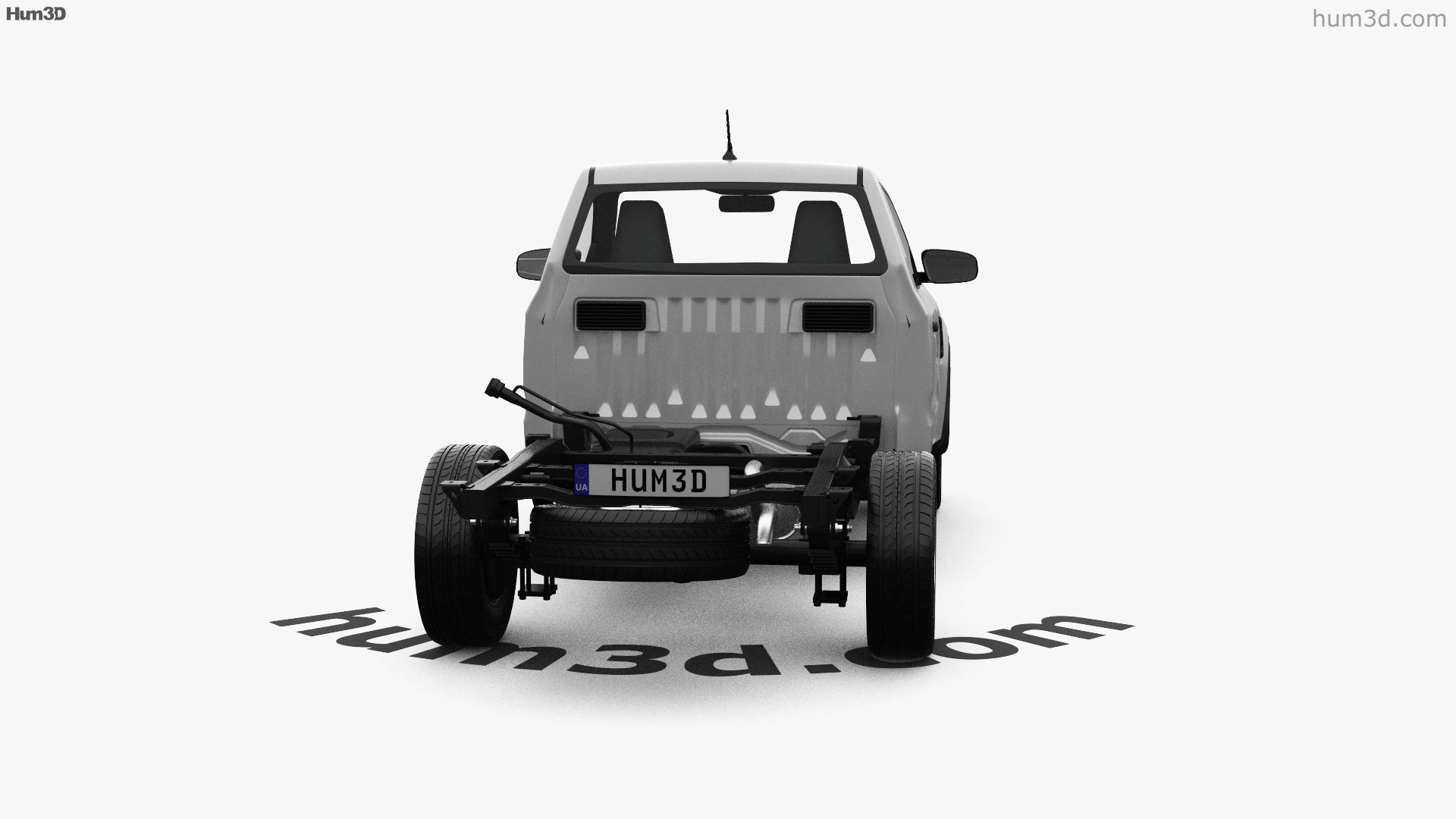 360 view of Ford Ranger Single Cab Chassis XL 2025 3D model - 3DModels ...