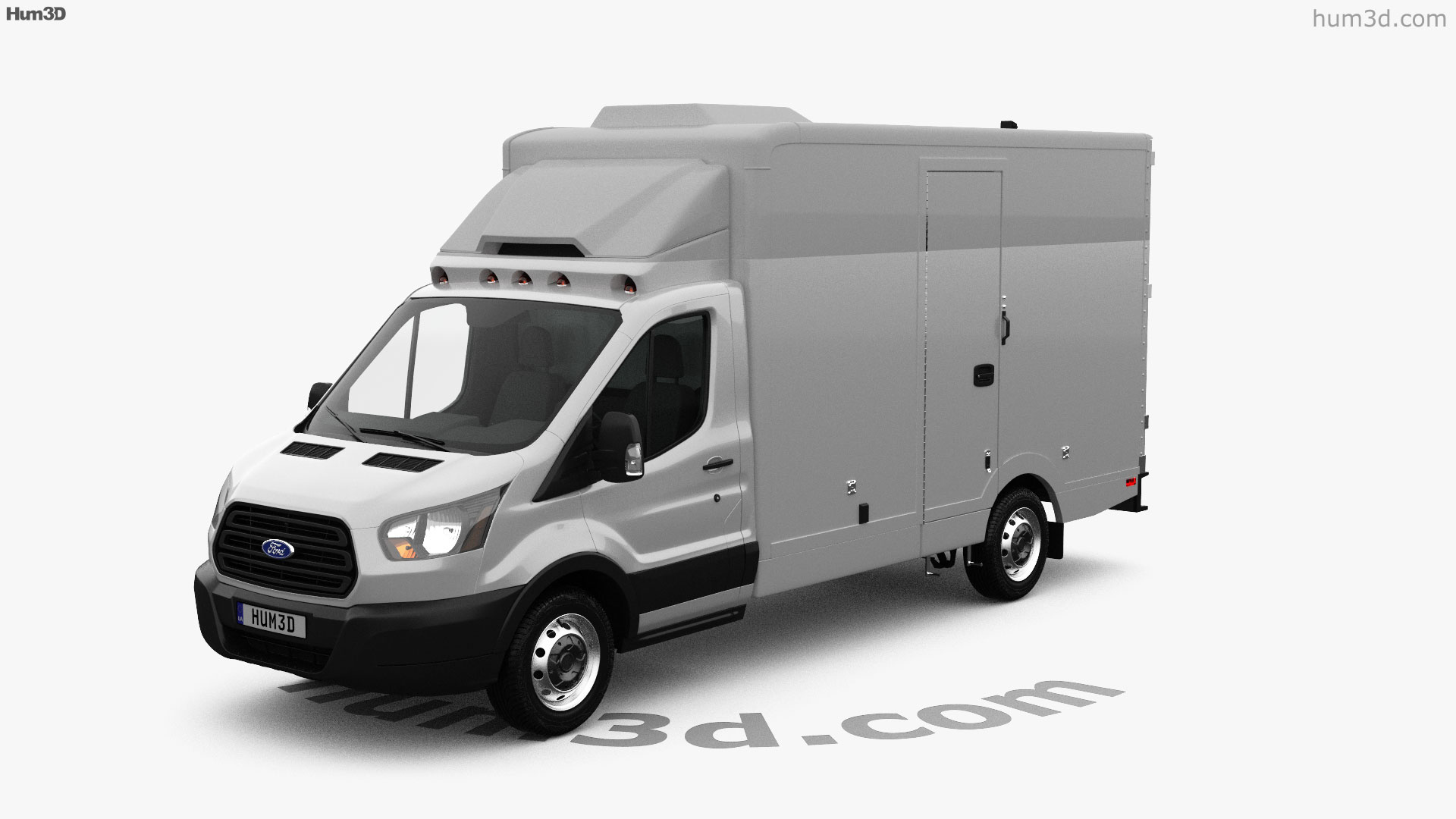 360 view of Ford Transit Box Truck 2024 3D model - 3DModels store