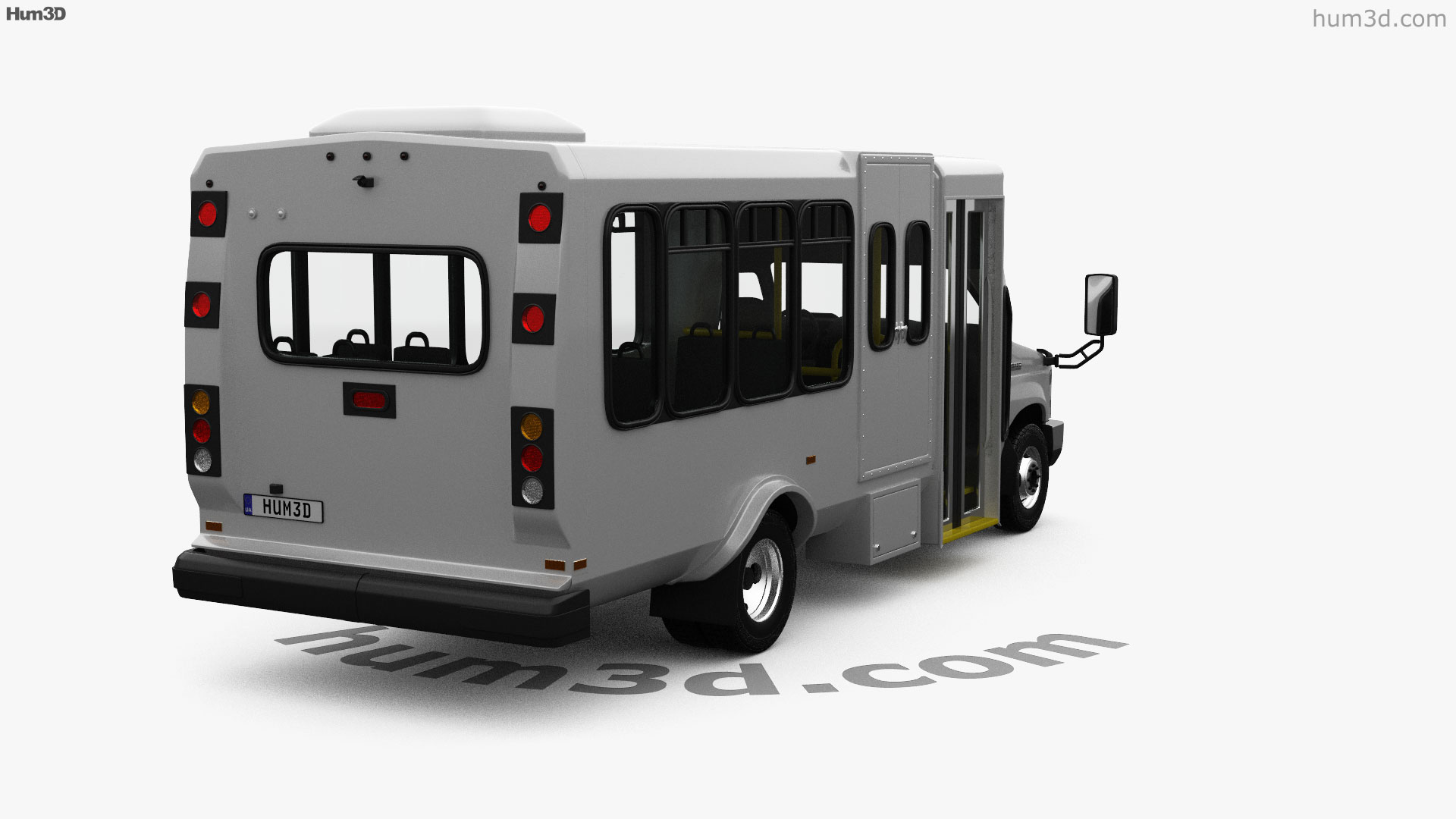 360 view of Ford E-450 Shuttle Bus 2021 3D model - 3DModels store