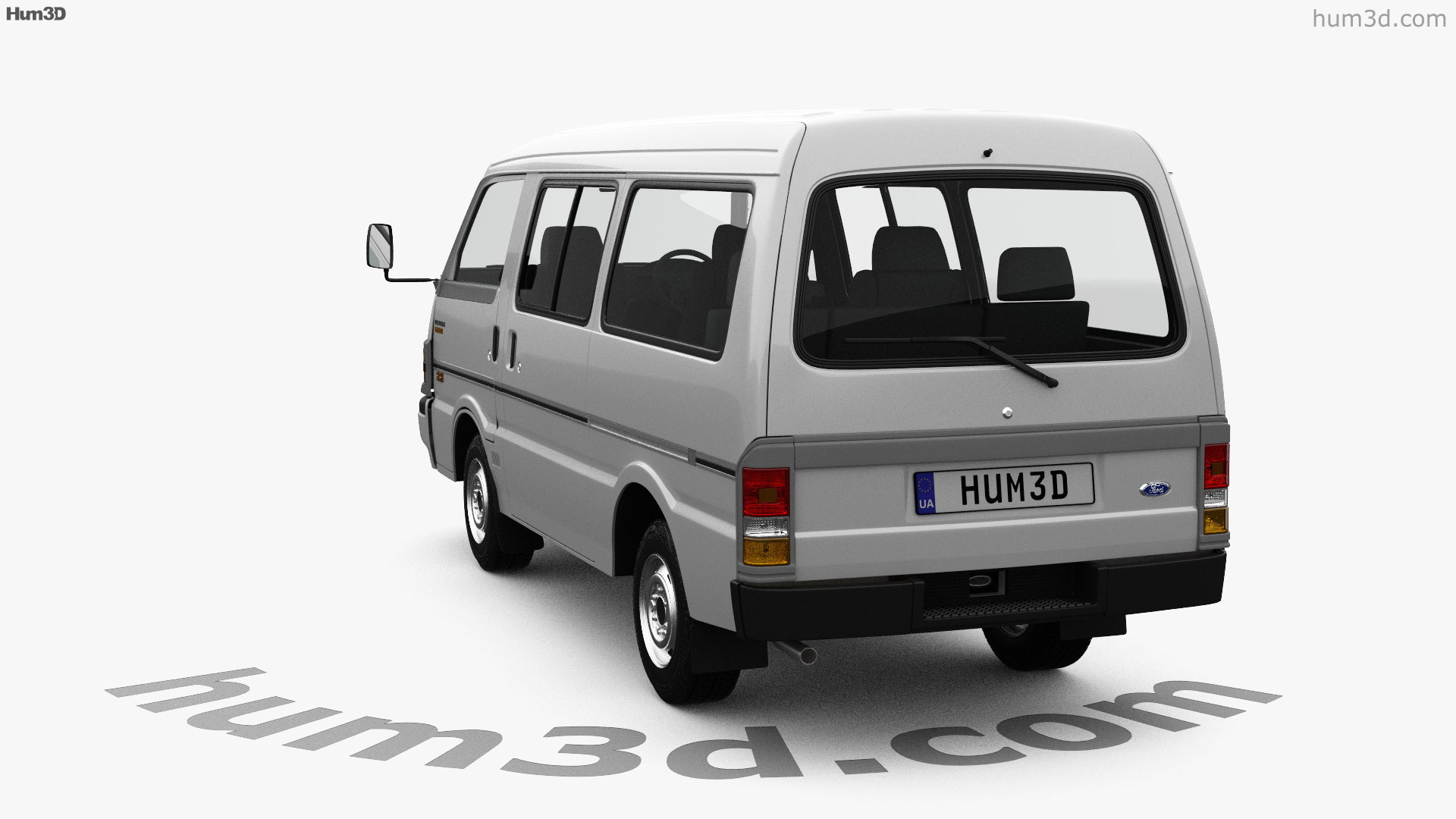 360 view of Ford Econovan Passenger Van 1986 3D model - 3DModels store