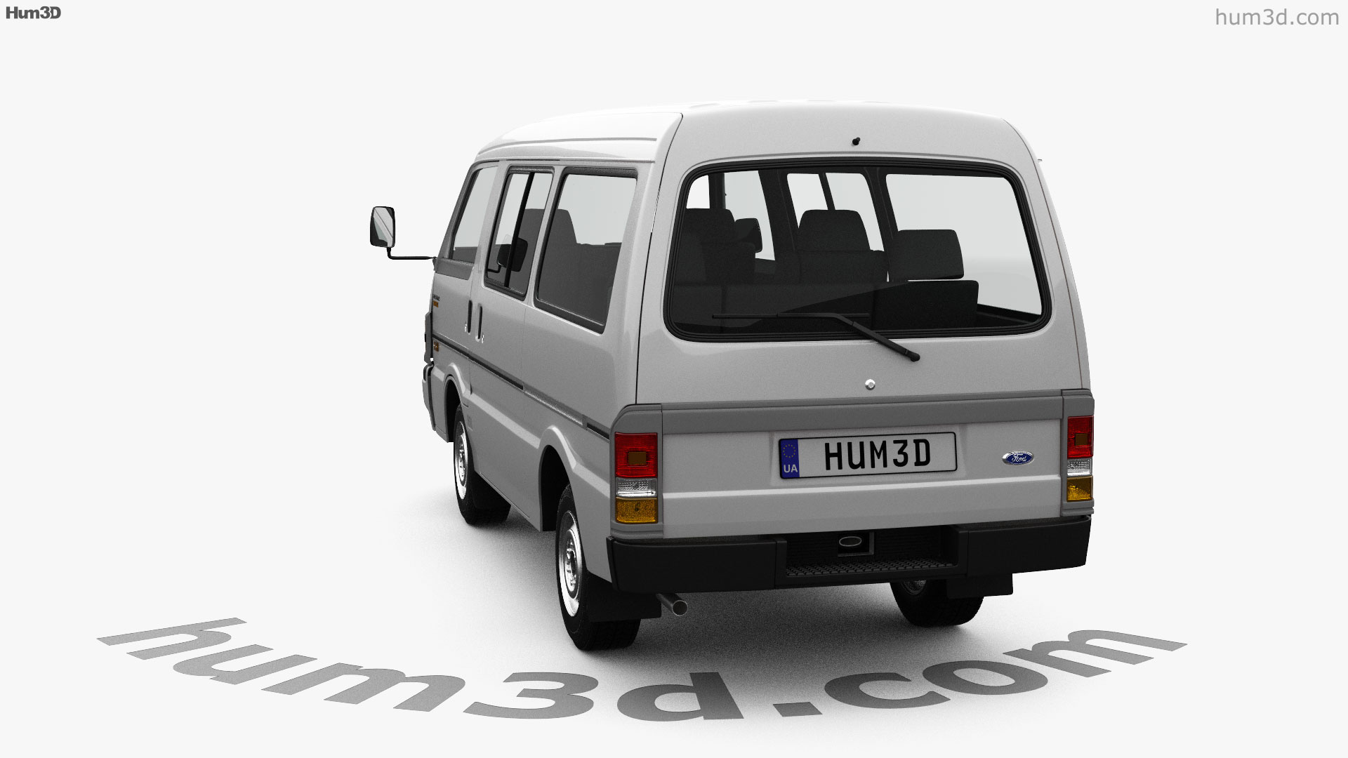 360 view of Ford Econovan Passenger Van 1986 3D model - 3DModels store