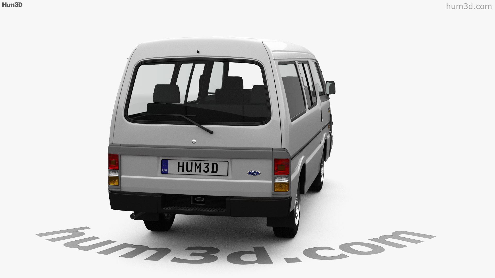 360 view of Ford Econovan Passenger Van 1986 3D model - 3DModels store