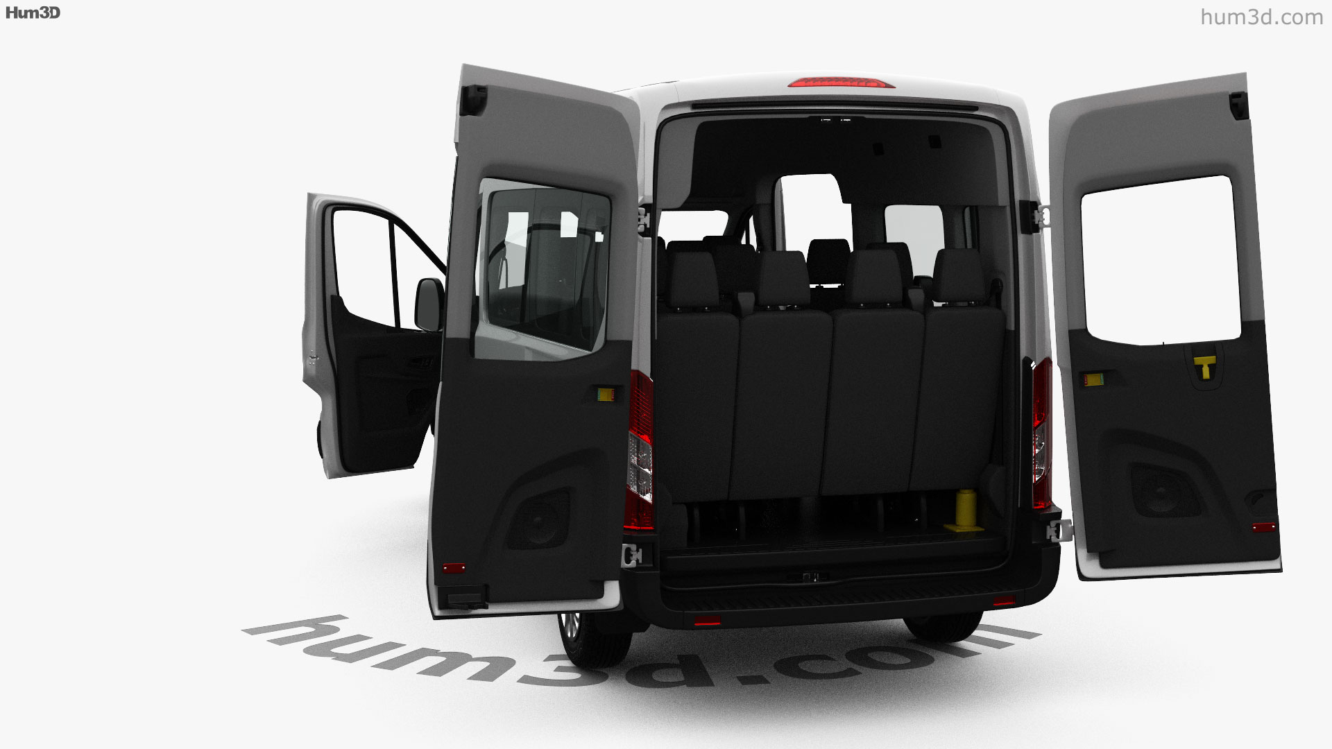 360 view of Ford Transit Passenger Van L2H3 with HQ interior 2015 3D ...