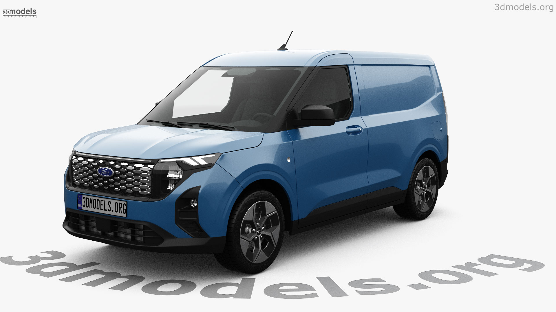 360 view of Ford Transit Courier E 2025 3D model - 3DModels store