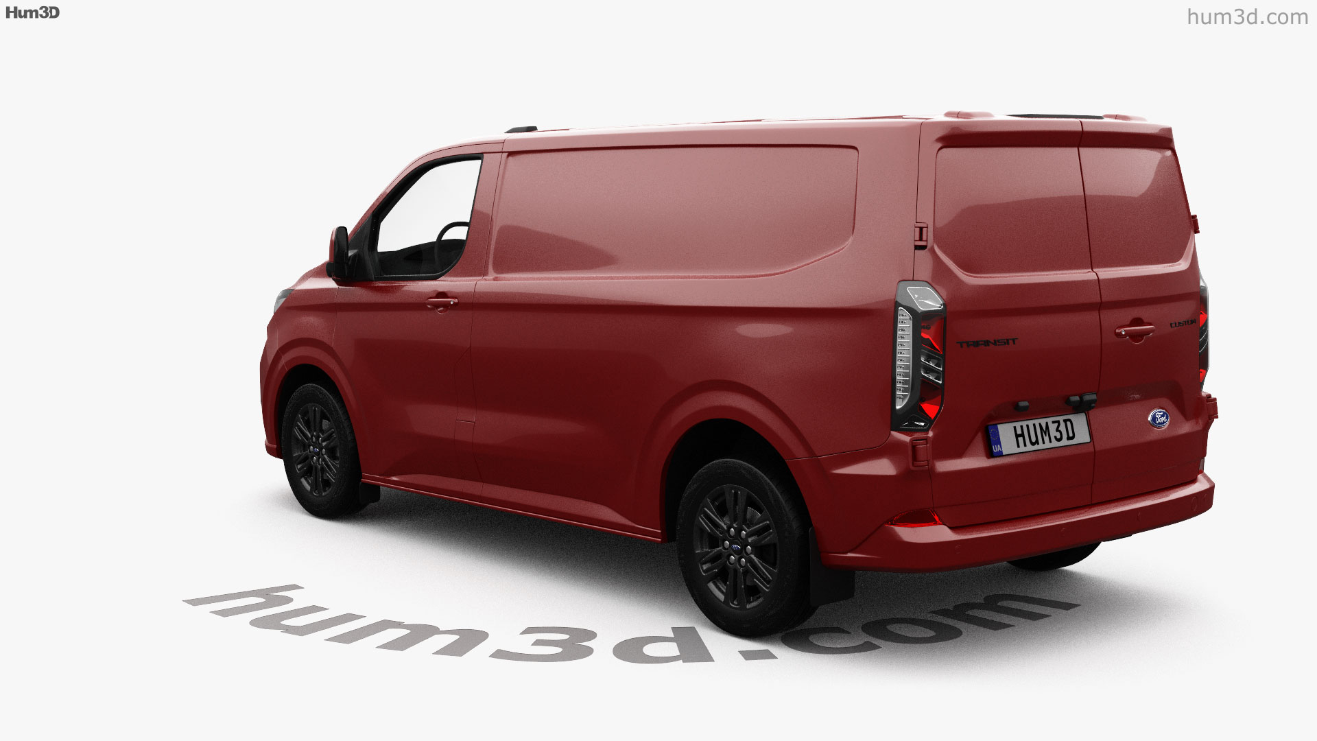 360 view of Ford Transit Custom Panel Van L1H1 2024 3D model - 3DModels ...