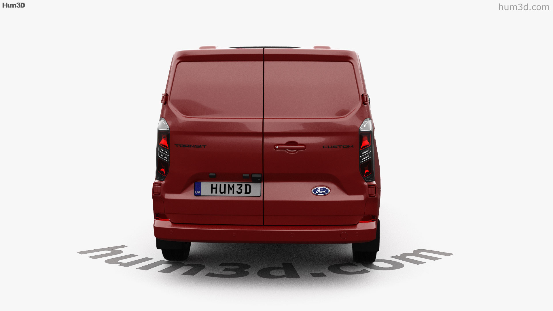 360 view of Ford Transit Custom Panel Van L1H1 2024 3D model - 3DModels ...