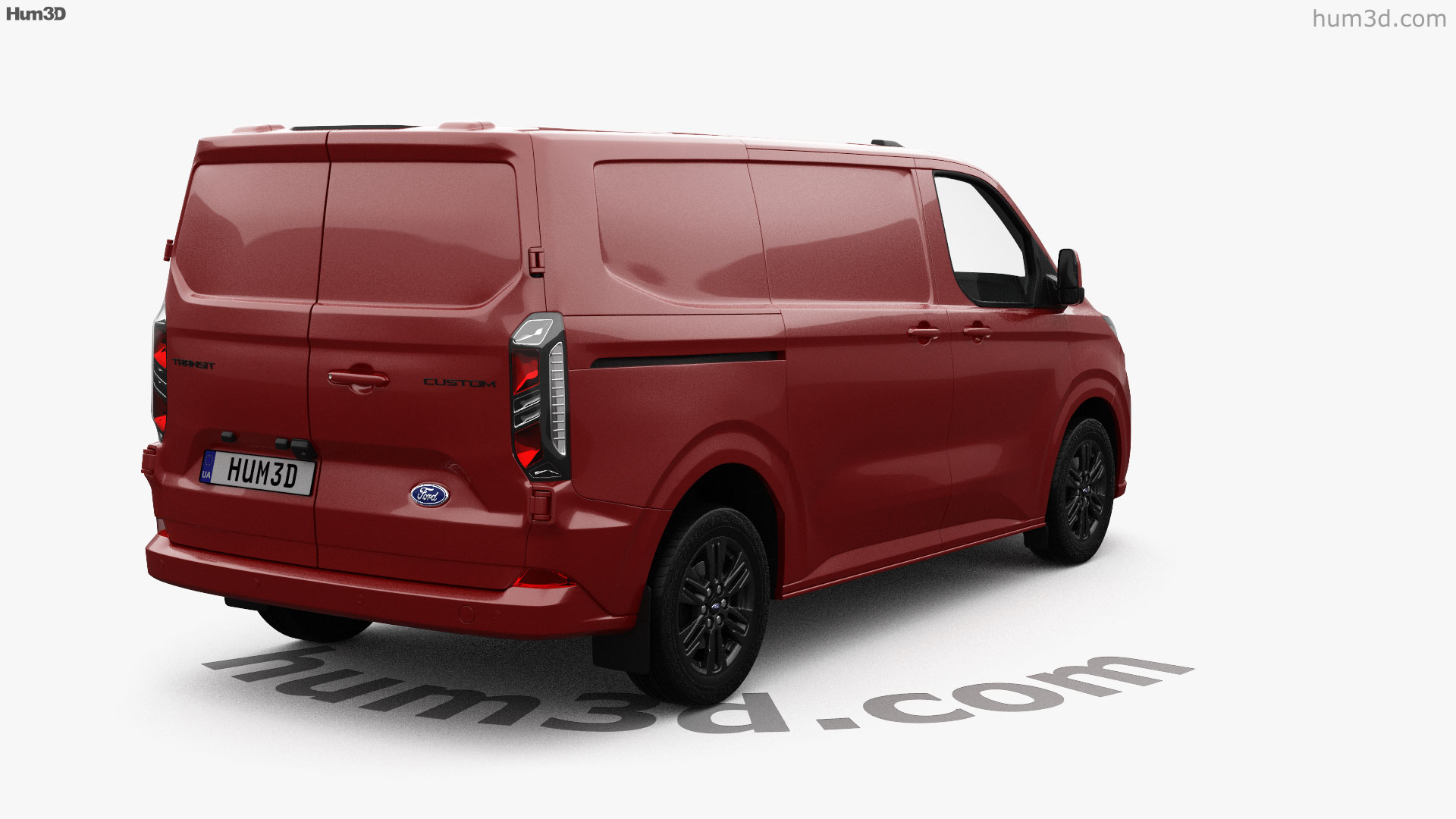 360 view of Ford Transit Custom Panel Van L1H1 2024 3D model - 3DModels ...