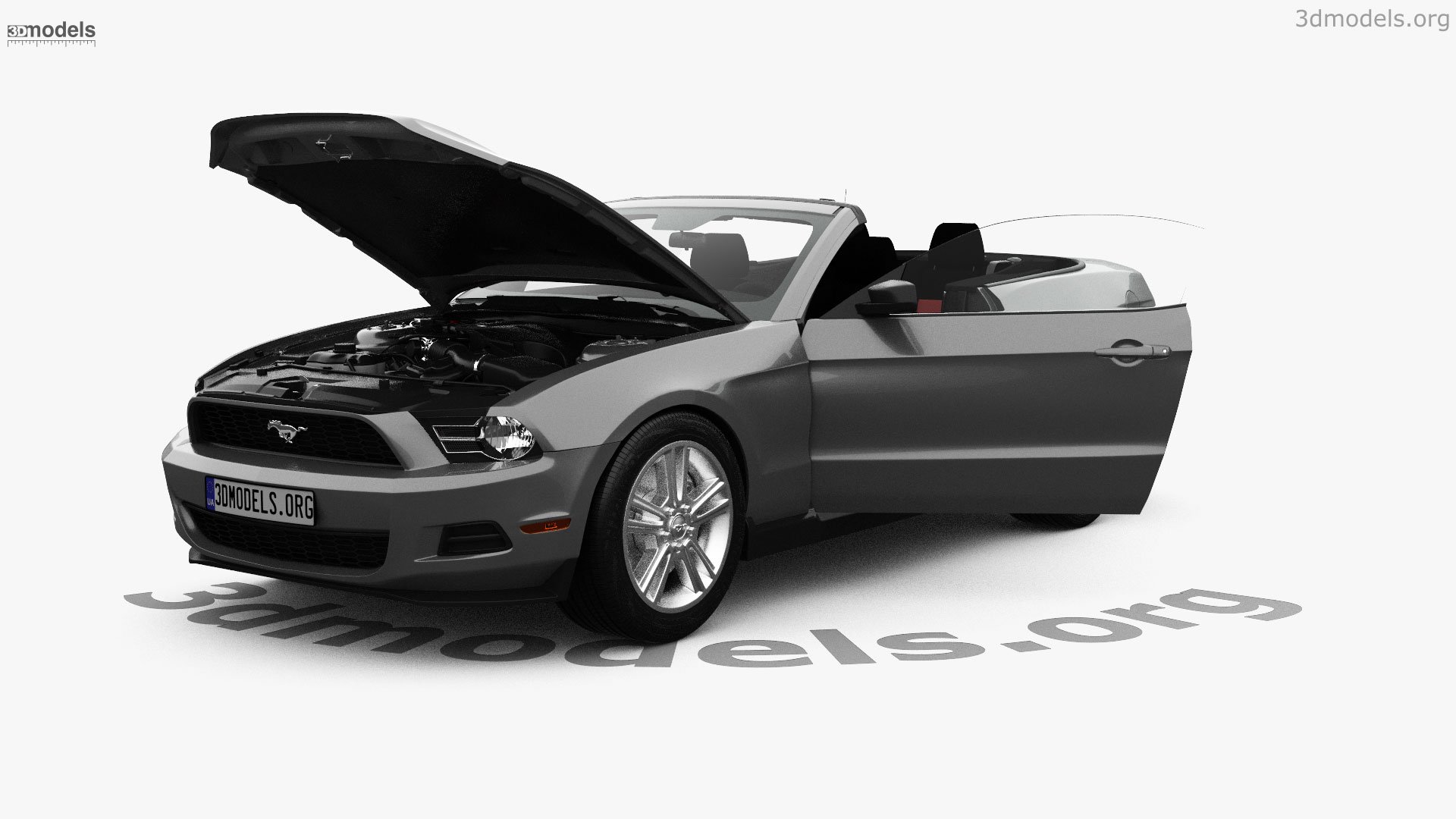 360 view of Ford Mustang V6 convertible with HQ interior and engine ...