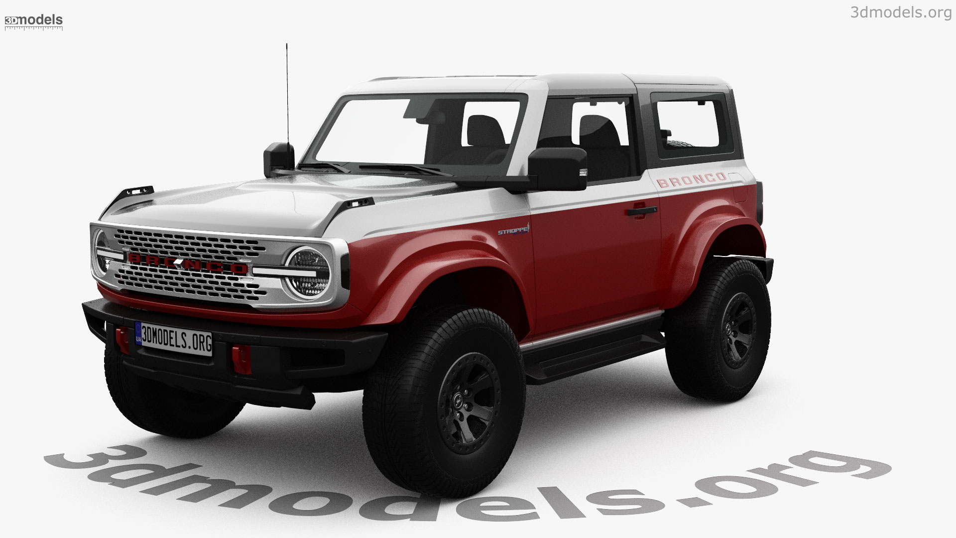 360 view of Ford Bronco 2-door Stroppe 2025 3D model - 3DModels store
