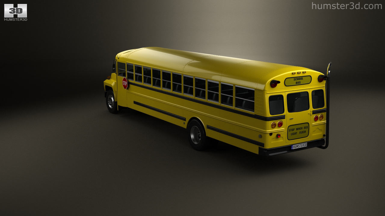 360 view of Ford B-700 Thomas Conventional School Bus 1984 3D model ...
