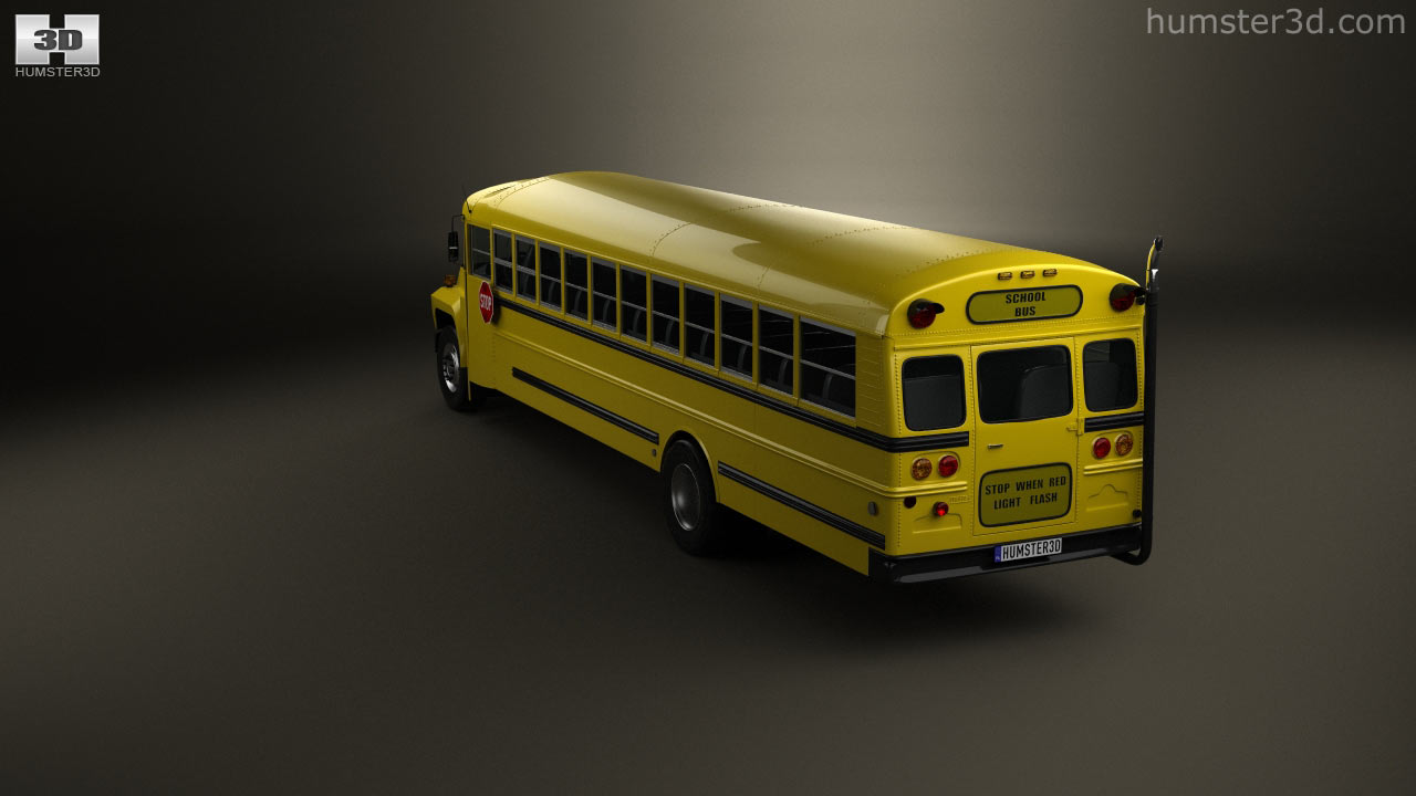 360 view of Ford B-700 Thomas Conventional School Bus 1984 3D model ...