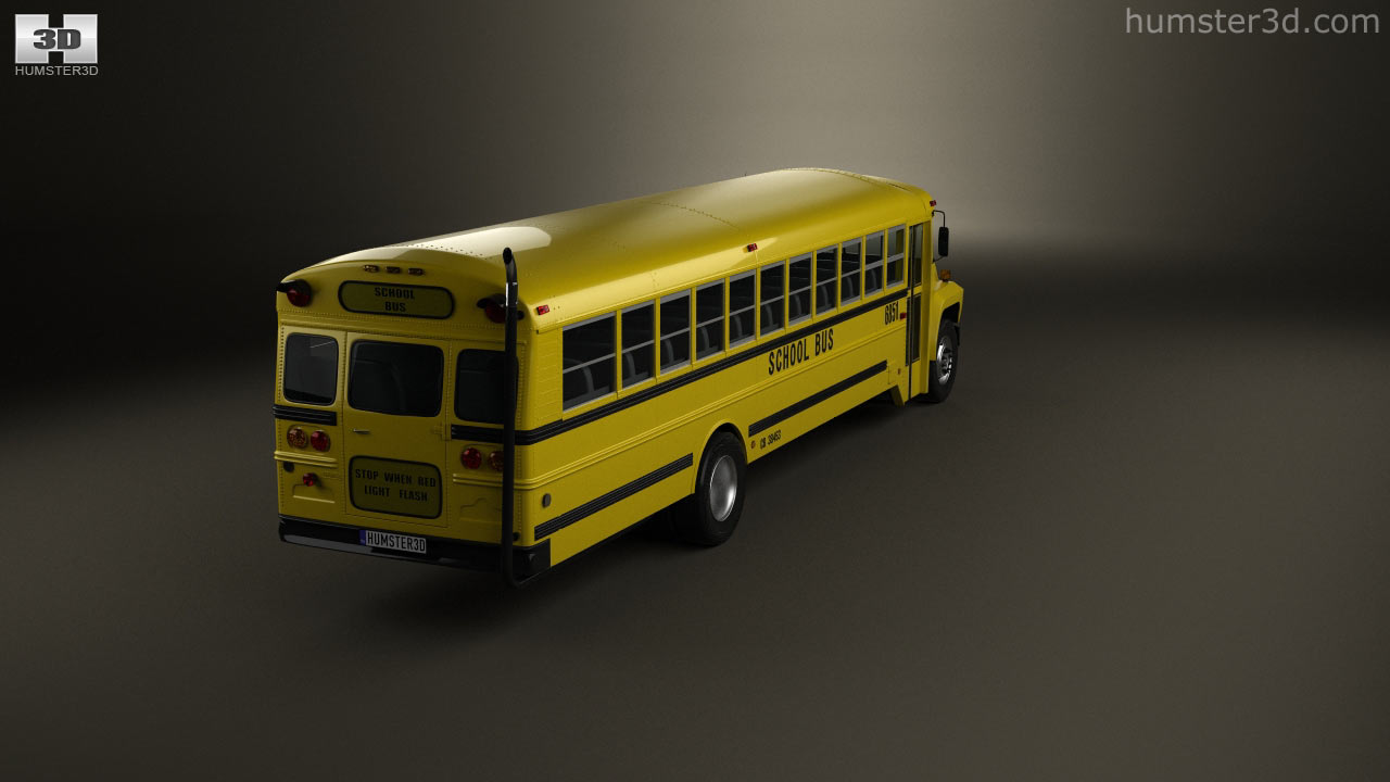 360 view of Ford B-700 Thomas Conventional School Bus 1984 3D model ...
