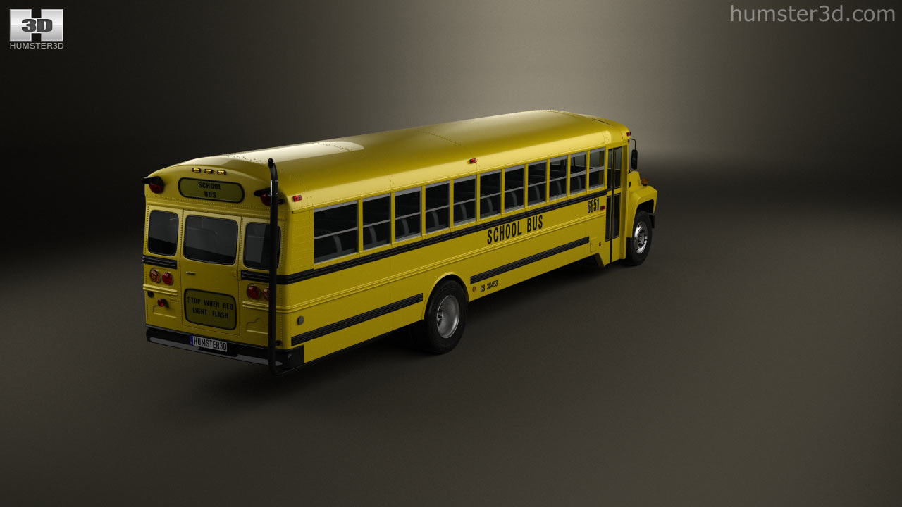 360 view of Ford B-700 Thomas Conventional School Bus 1984 3D model ...