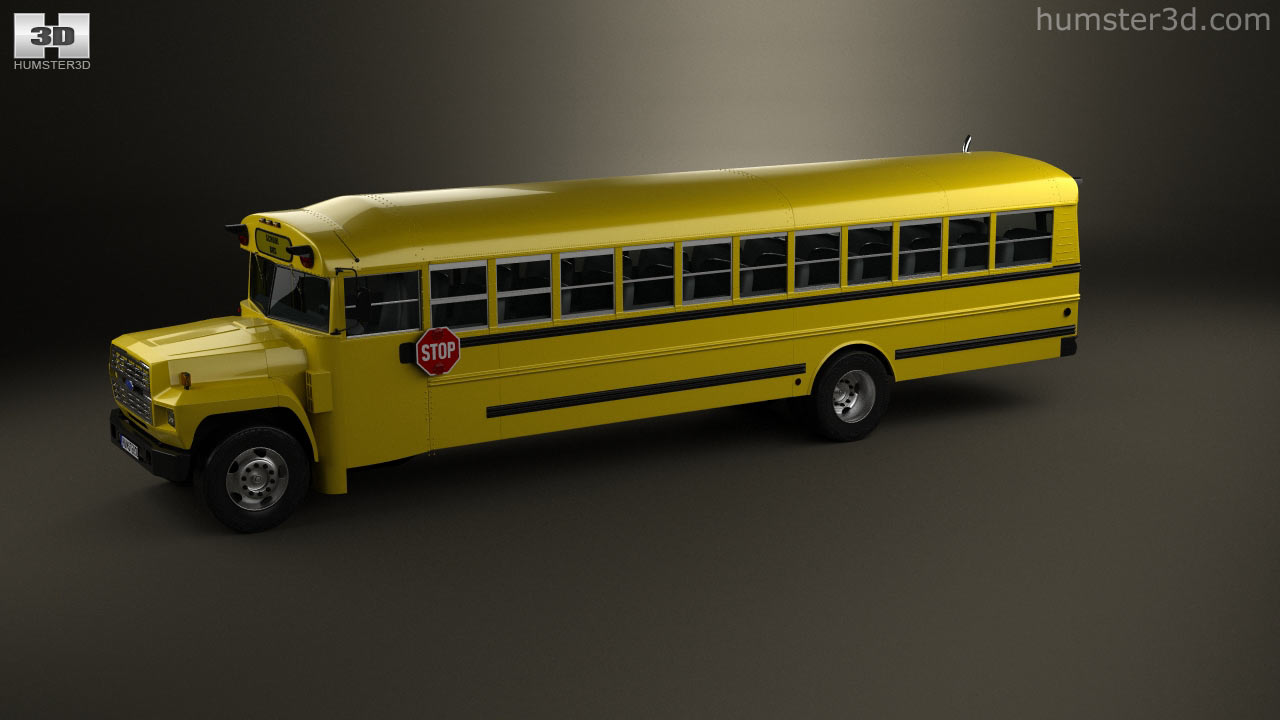 360 view of Ford B-700 Thomas Conventional School Bus 1984 3D model ...