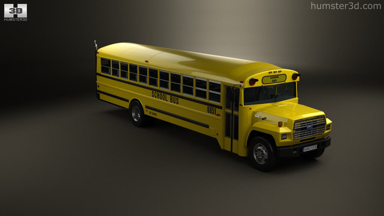 360 view of Ford B-700 Thomas Conventional School Bus 1984 3D model ...