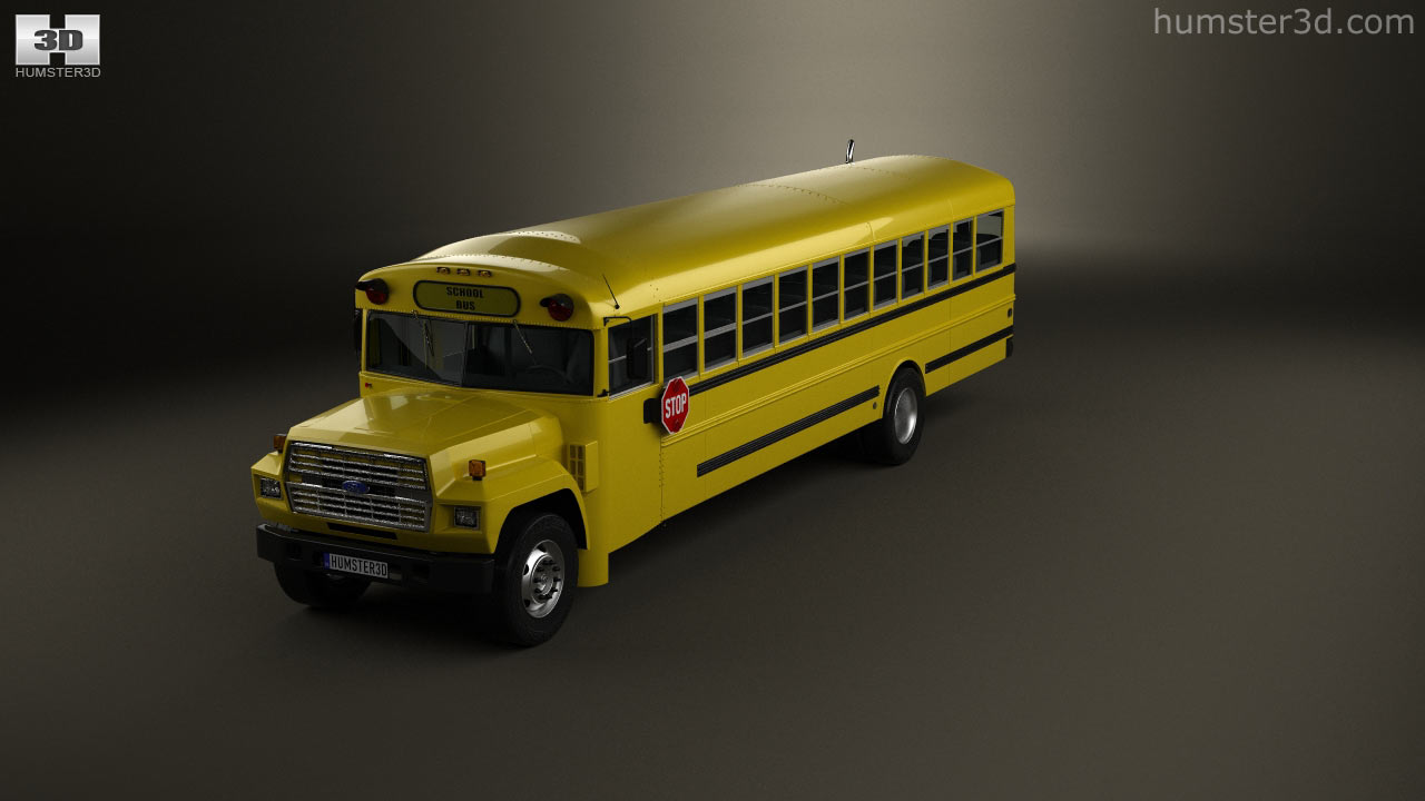 360 view of Ford B-700 Thomas Conventional School Bus 1984 3D model ...