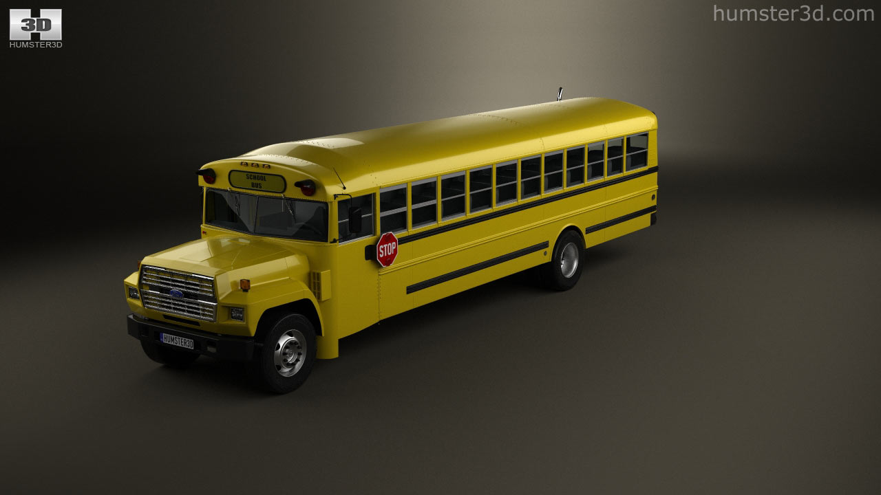 360 view of Ford B-700 Thomas Conventional School Bus 1984 3D model ...