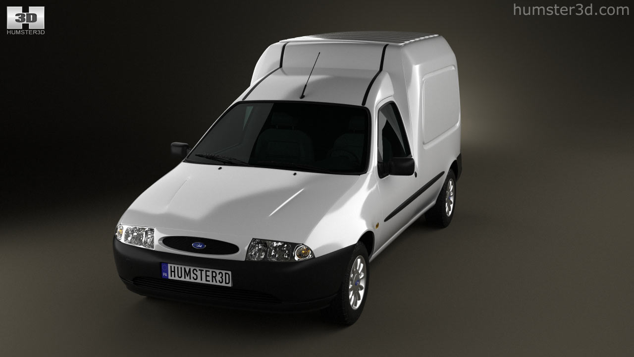 360 view of Ford Courier Van UK 1999 3D model - 3DModels store