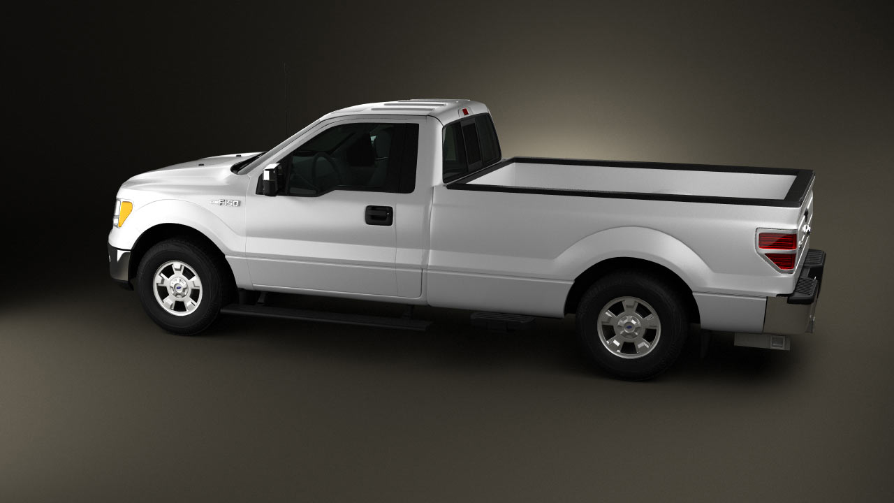 360 view of Ford F-150 XLT Regular Cab 8-foot Box 2014 3D model ...