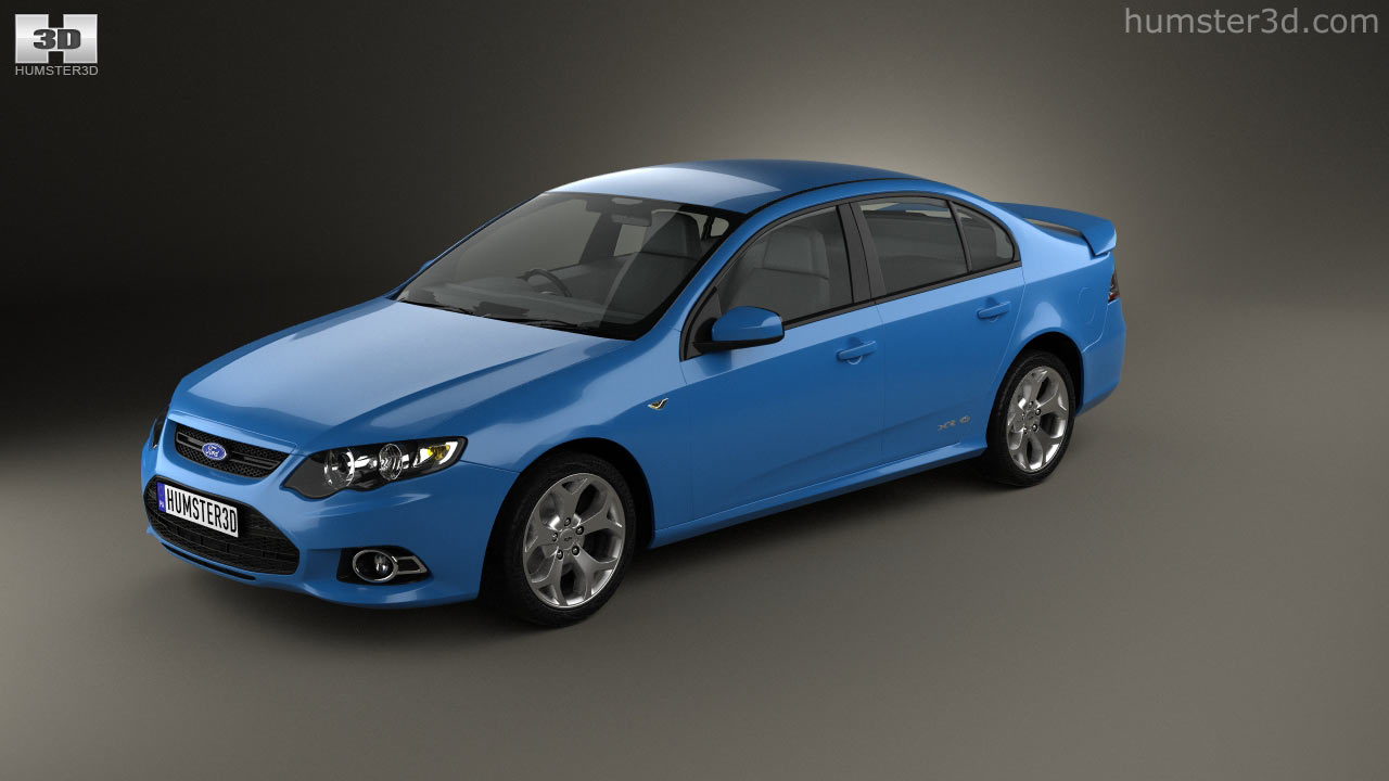 360 view of Ford FG Falcon XR6 sedan 2014 3D model - 3DModels store
