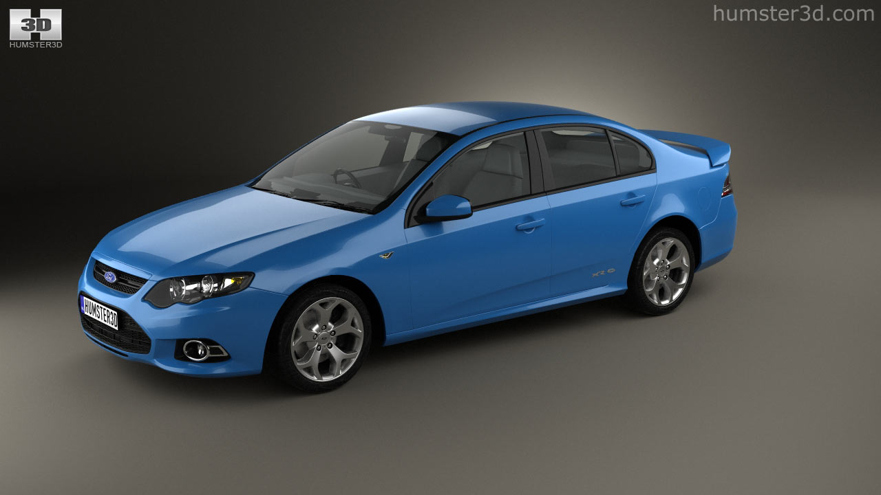 360 view of Ford FG Falcon XR6 sedan 2014 3D model - 3DModels store