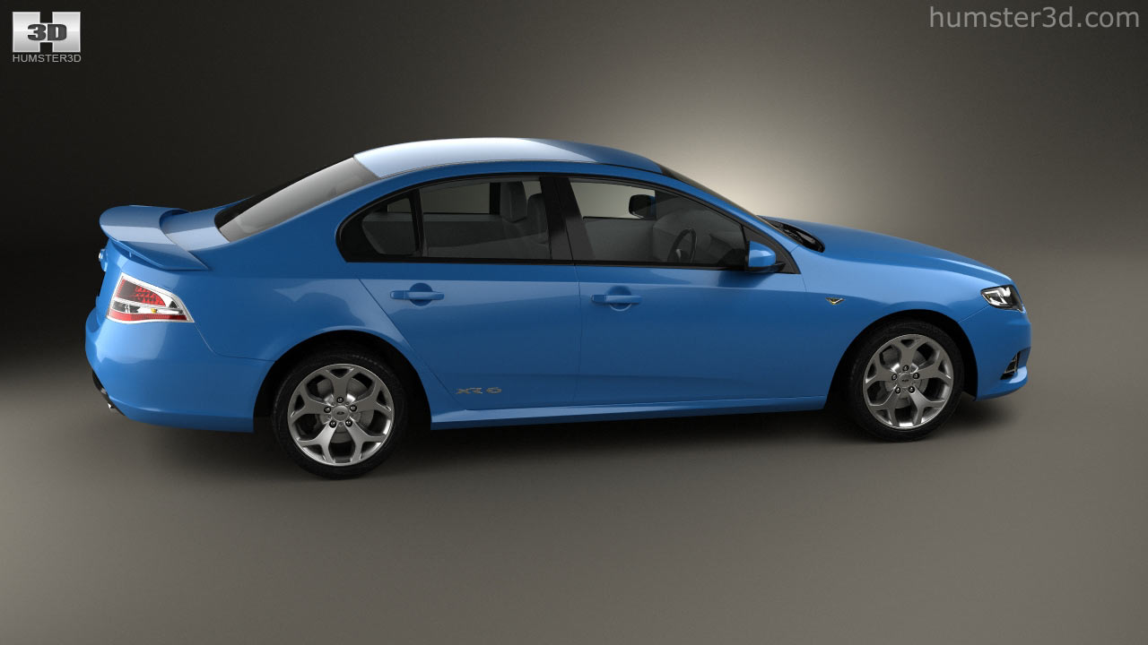 360 view of Ford FG Falcon XR6 sedan 2014 3D model - 3DModels store