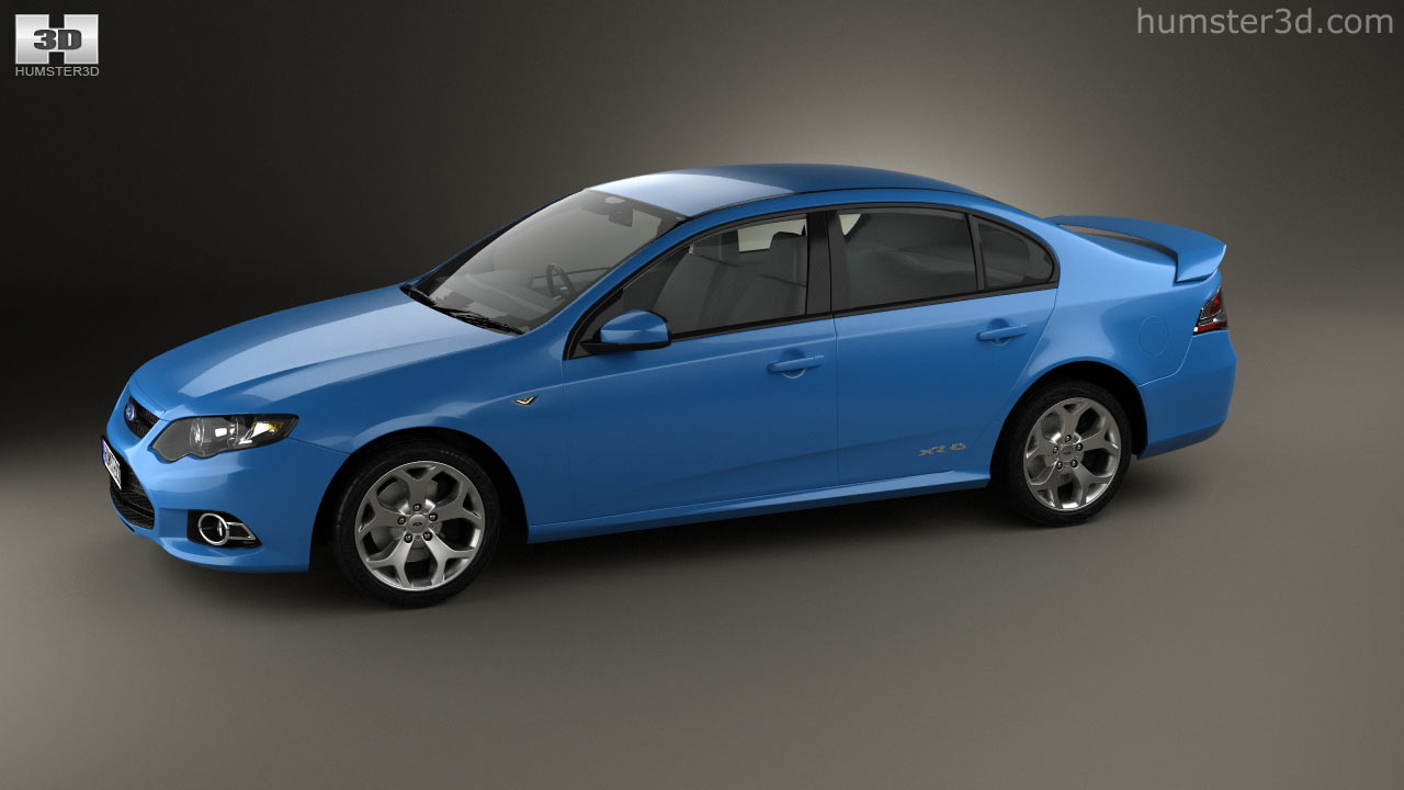 360 view of Ford FG Falcon XR6 sedan 2014 3D model - 3DModels store