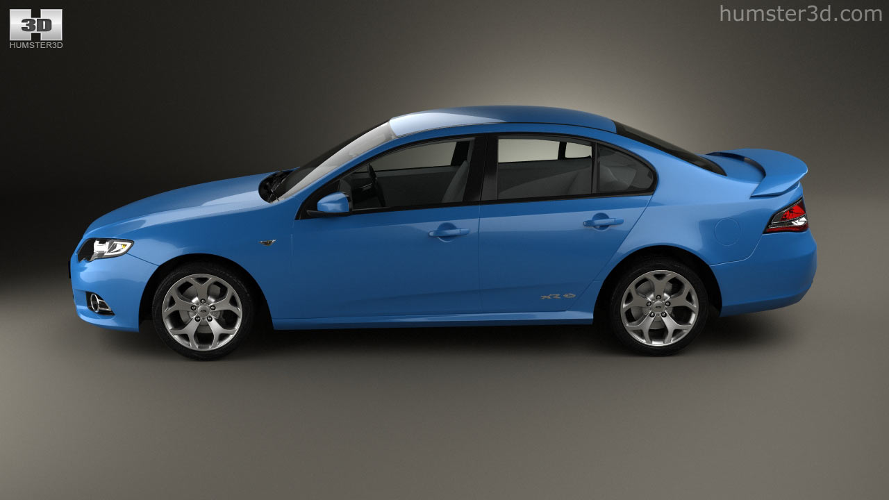 360 view of Ford FG Falcon XR6 sedan 2014 3D model - 3DModels store