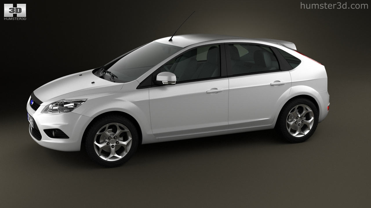 360 view of Ford Focus hatchback 5-door 2014 3D model - 3DModels store