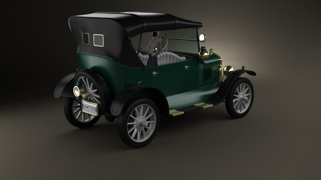 360 view of Ford Model T 4door Tourer 1924 3D model - 3DModels store