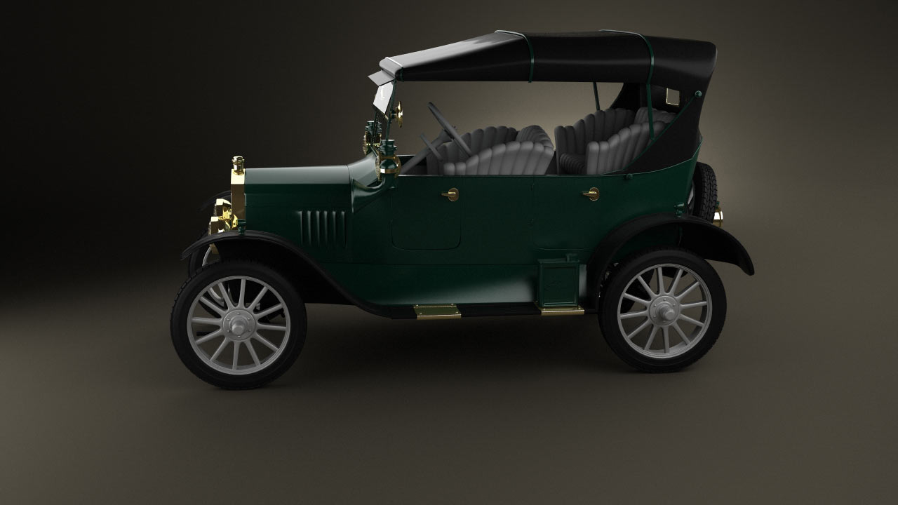 360 view of Ford Model T 4door Tourer 1924 3D model - 3DModels store