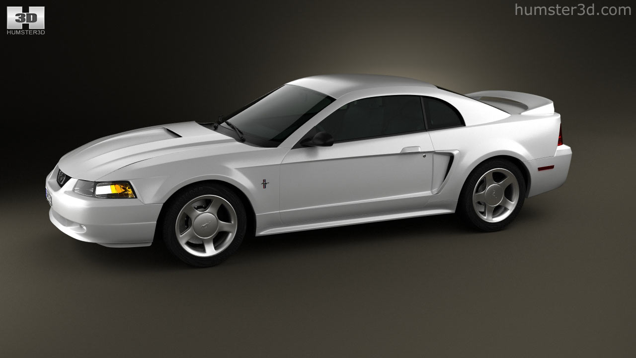 360 view of Ford Mustang GT coupe 2004 3D model - 3DModels store