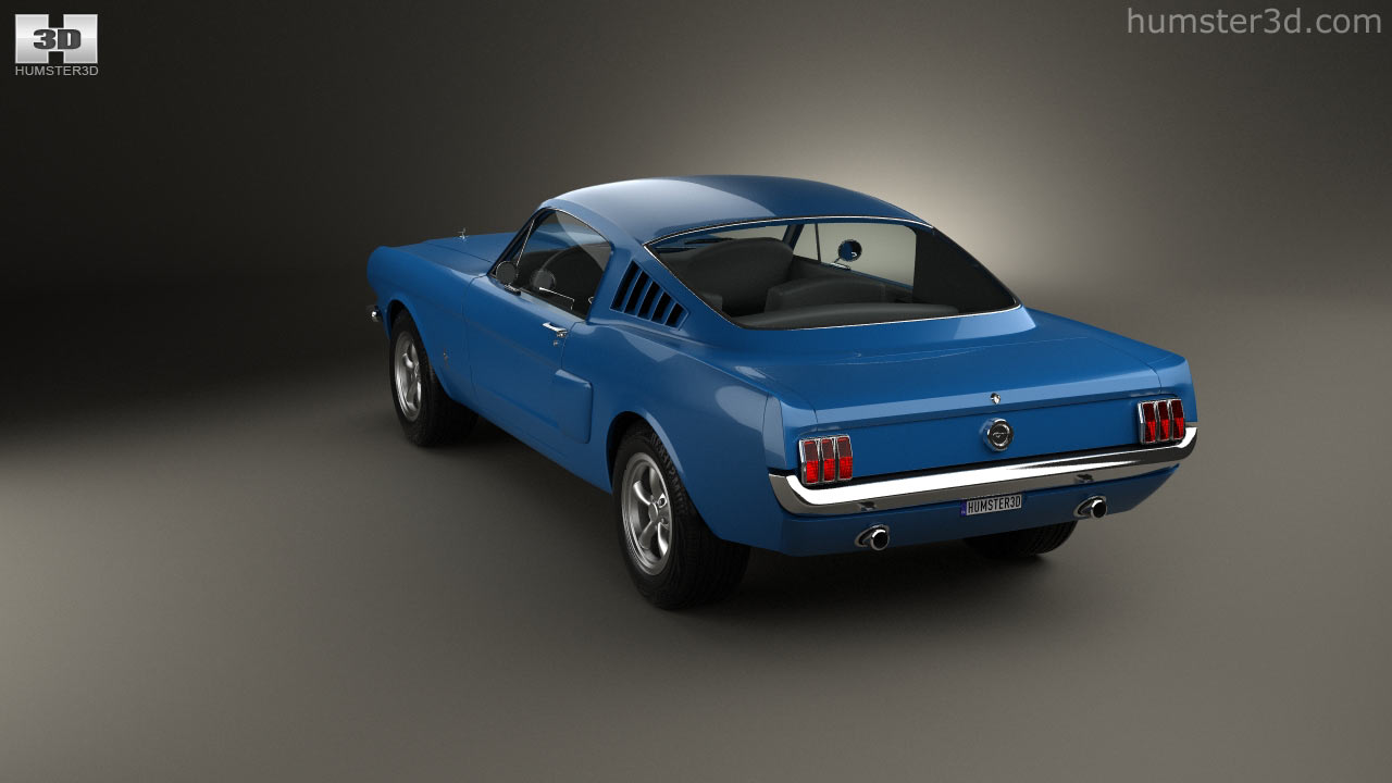 360 view of Ford Mustang fastback 1965 3D model - 3DModels store