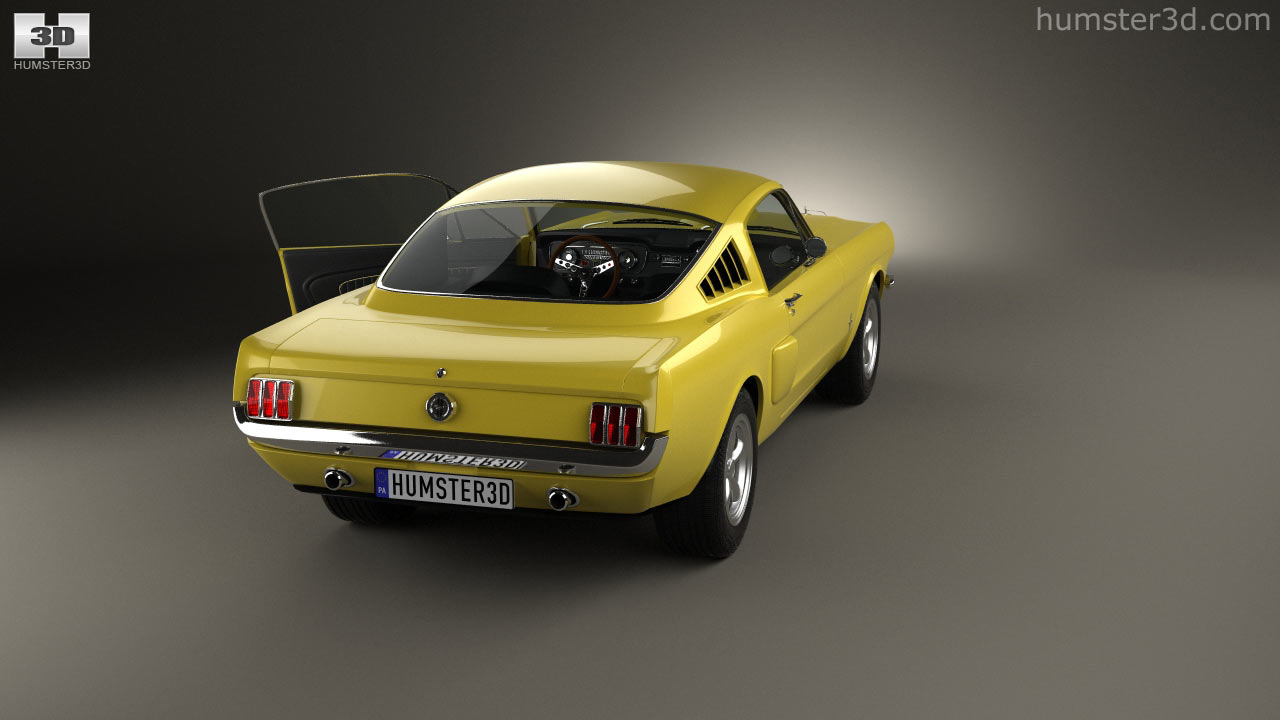 360 view of Ford Mustang fastback with HQ interior 1965 3D model ...