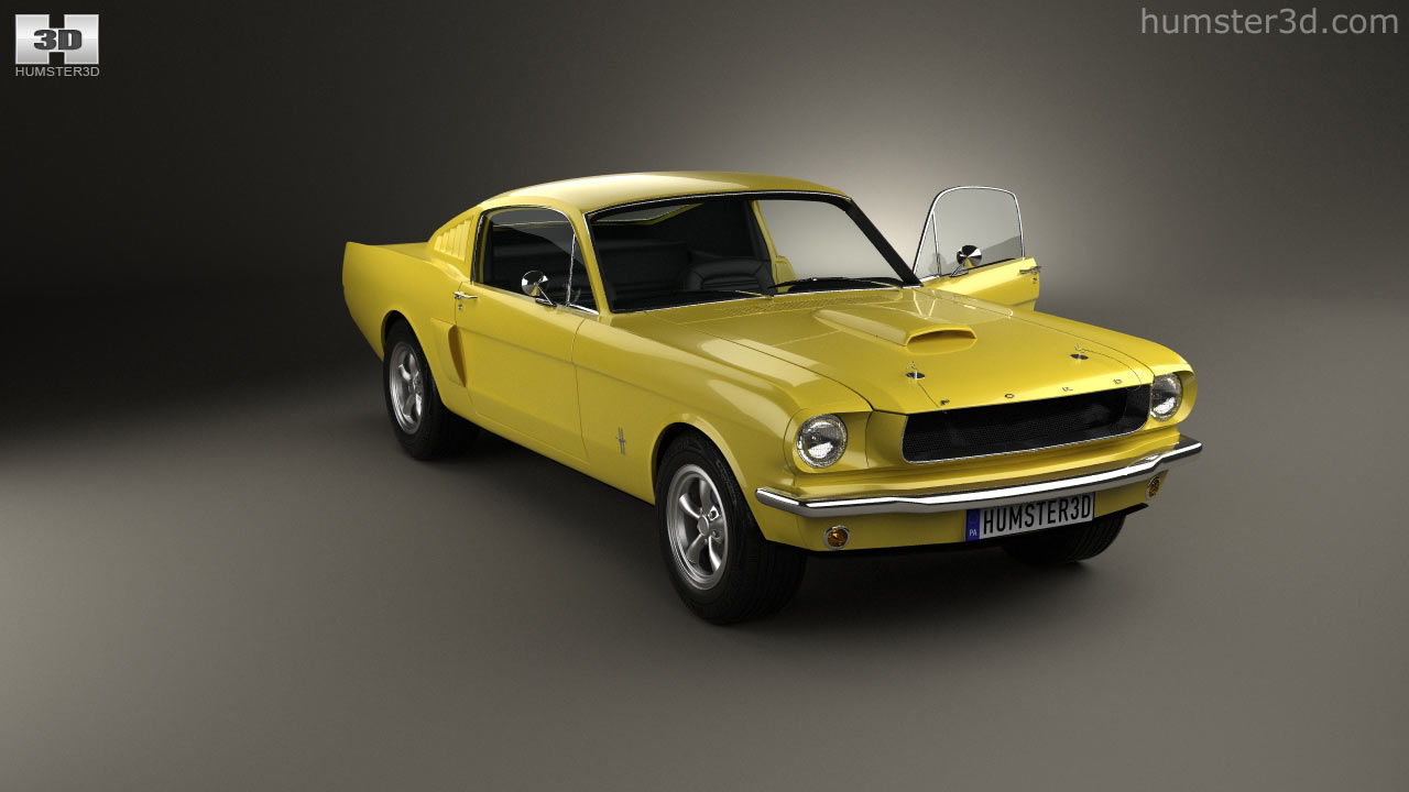 360 view of Ford Mustang Fastback with HQ interior 1965 3D model ...