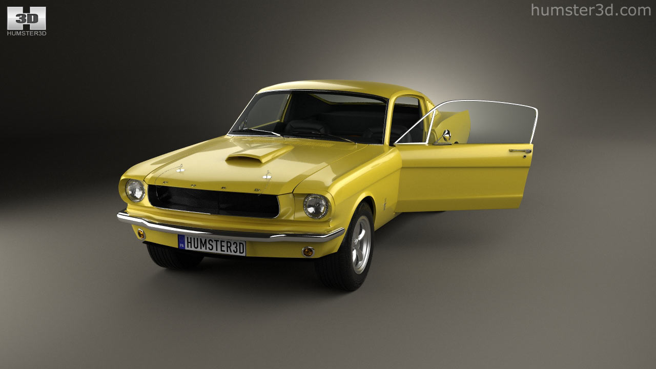 360 view of Ford Mustang fastback with HQ interior 1965 3D model ...