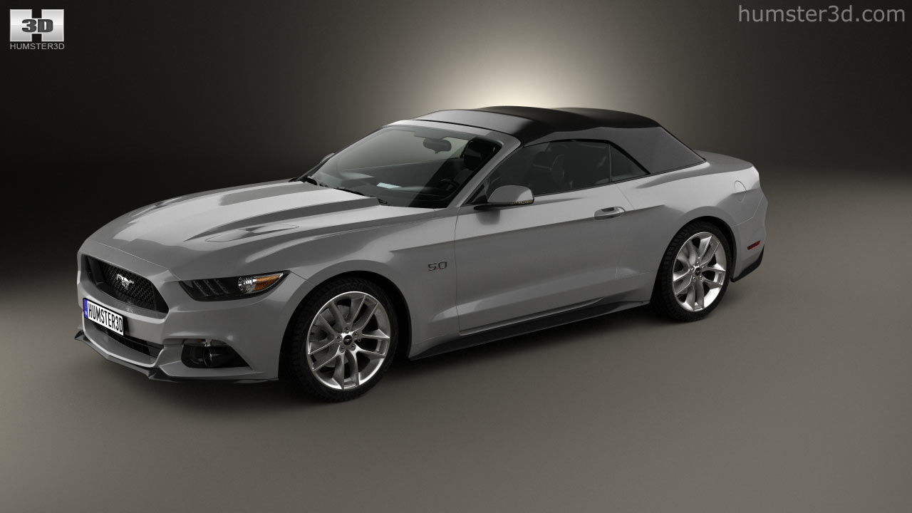 360 view of Ford Mustang convertible 2018 3D model - 3DModels store